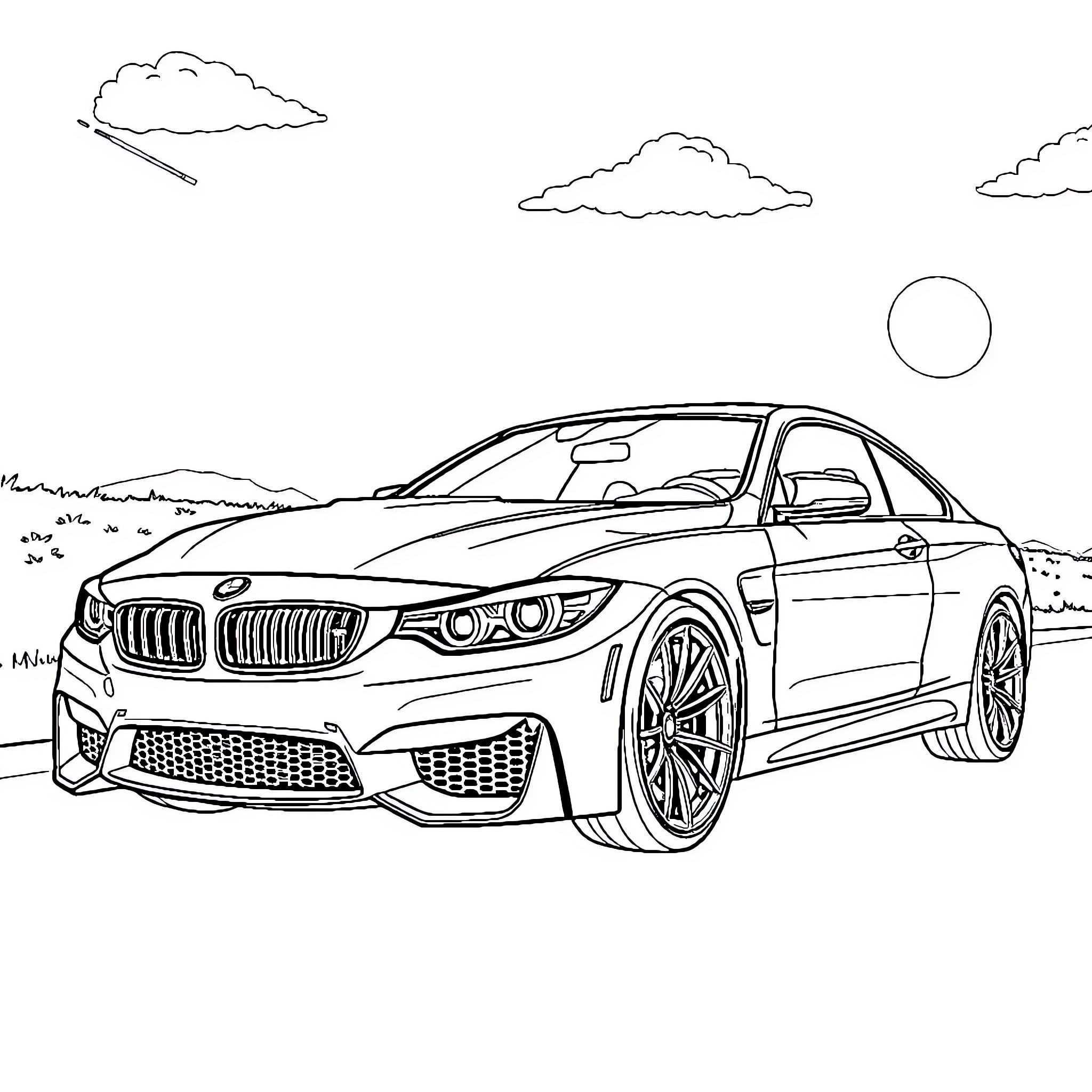 Best BMW M4 Coloring Pages (Free Printable PDF)