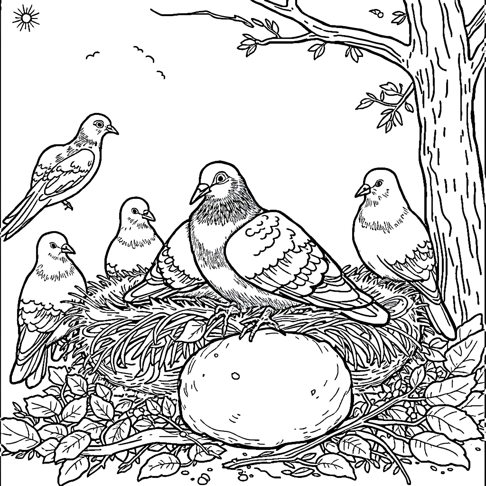 30 Best Pigeon Coloring Pages (Free Printable PDFs)