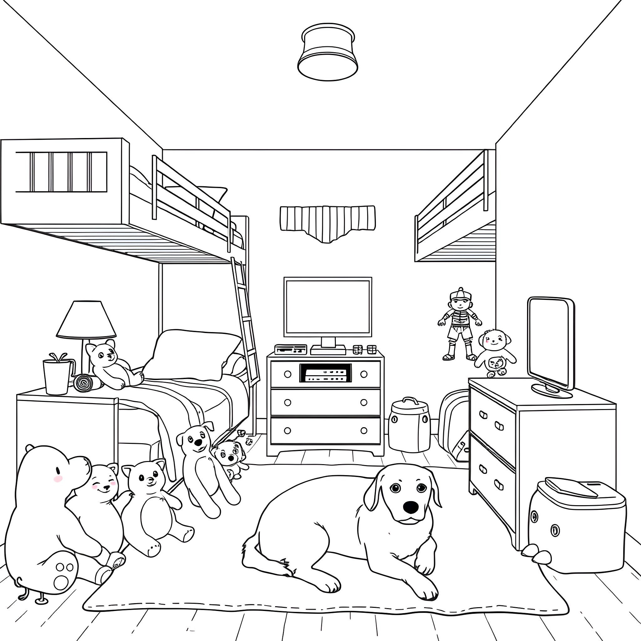 Best Bedroom Coloring Pages (Free Printable PDF)