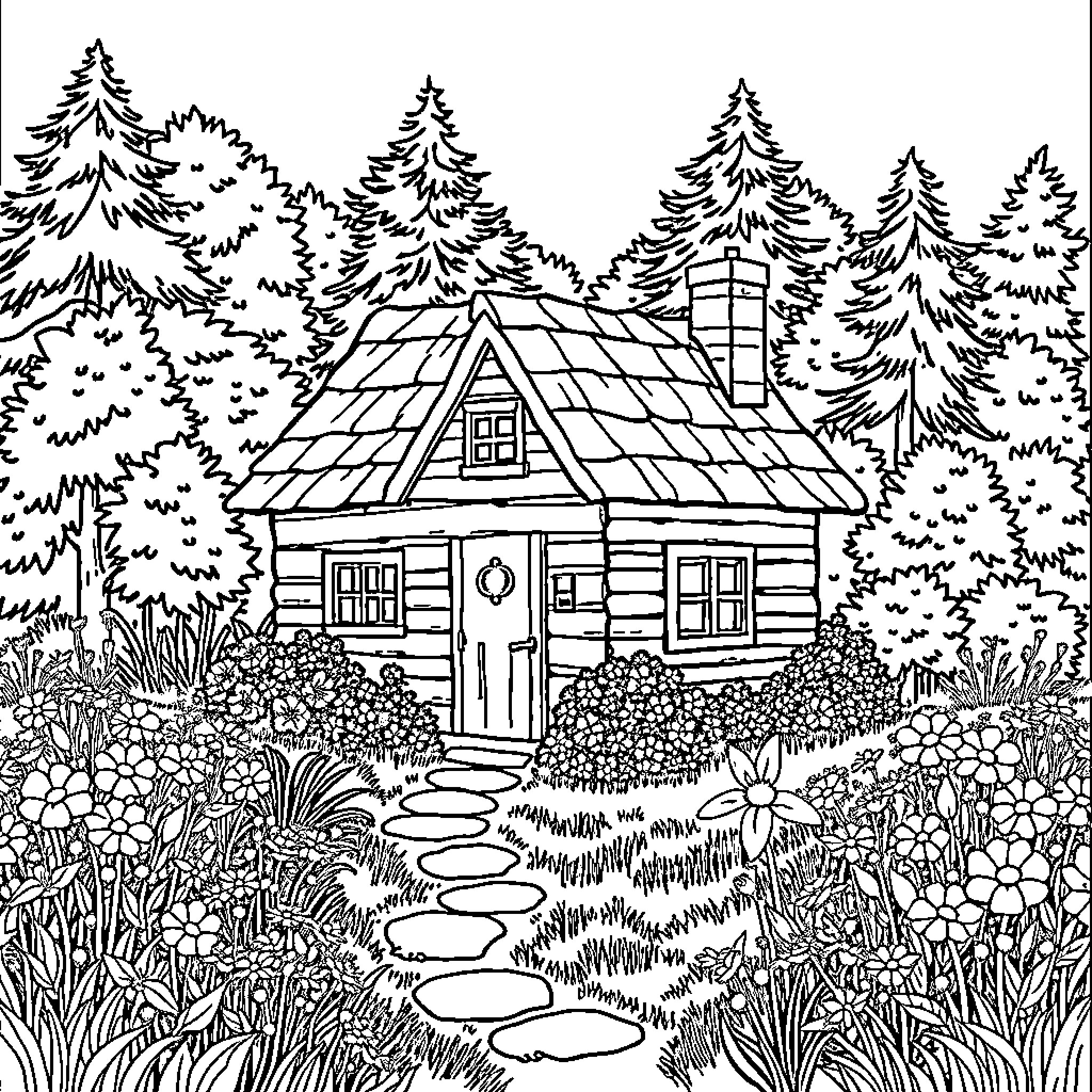 Best Cottage Coloring Pages (Free Printable PDF)