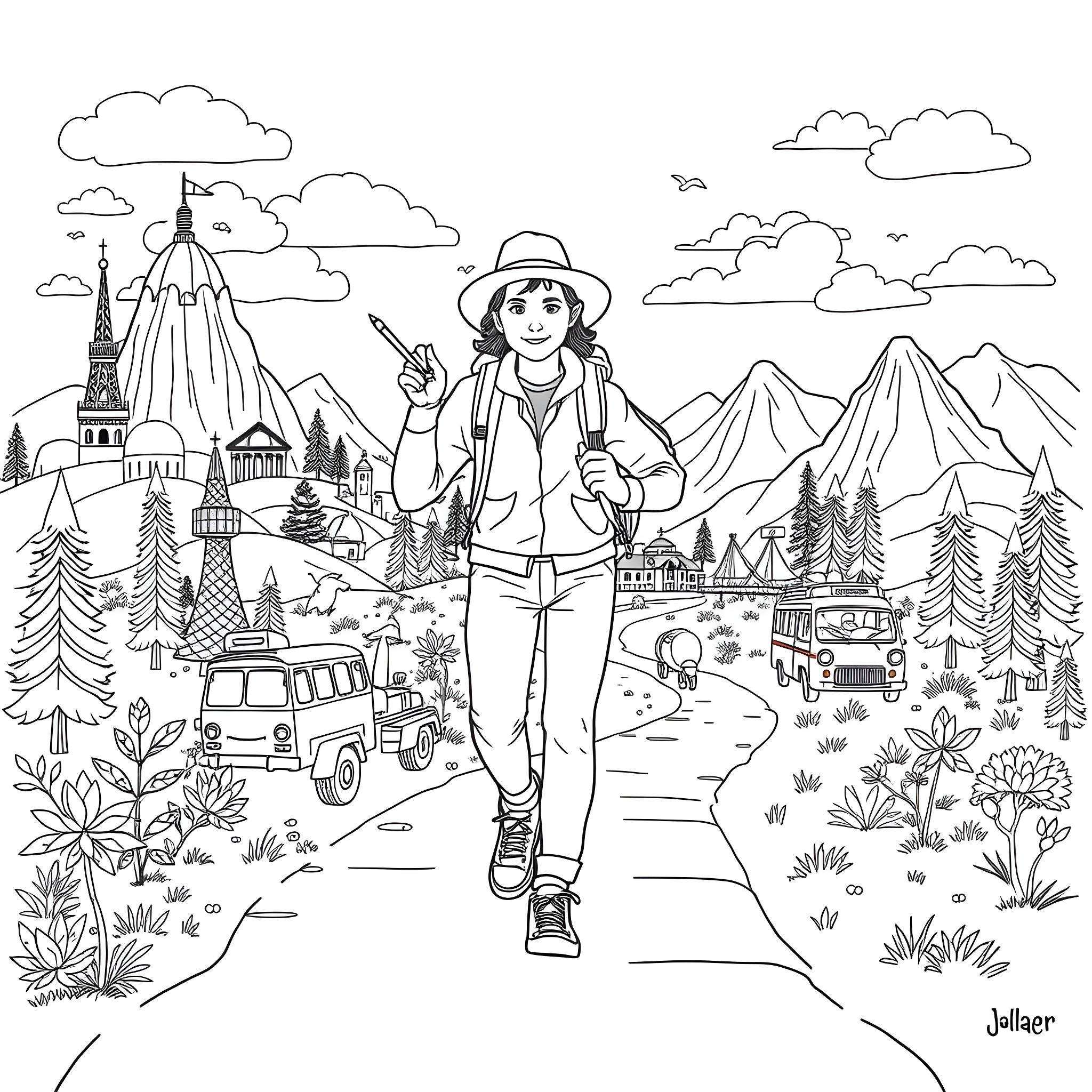 1 Best Travel Coloring Pages (Free Printable PDFs)