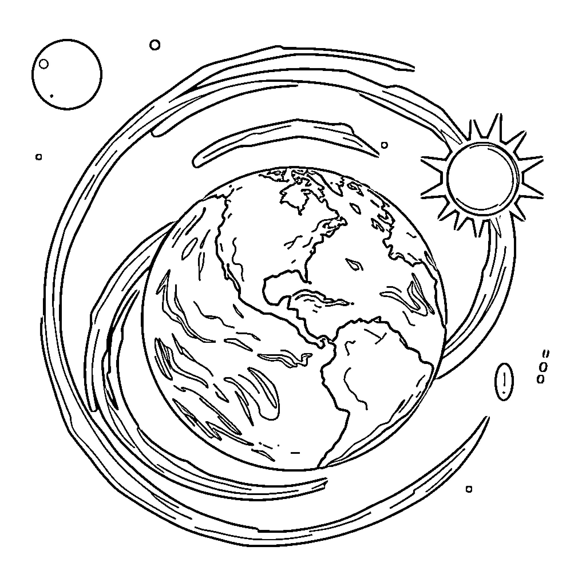 Best Earth Moon Sun Coloring Pages (Free Printable PDF)