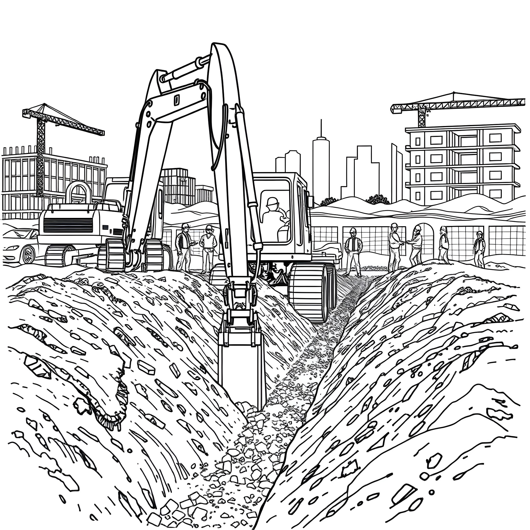 construction zone coloring pages