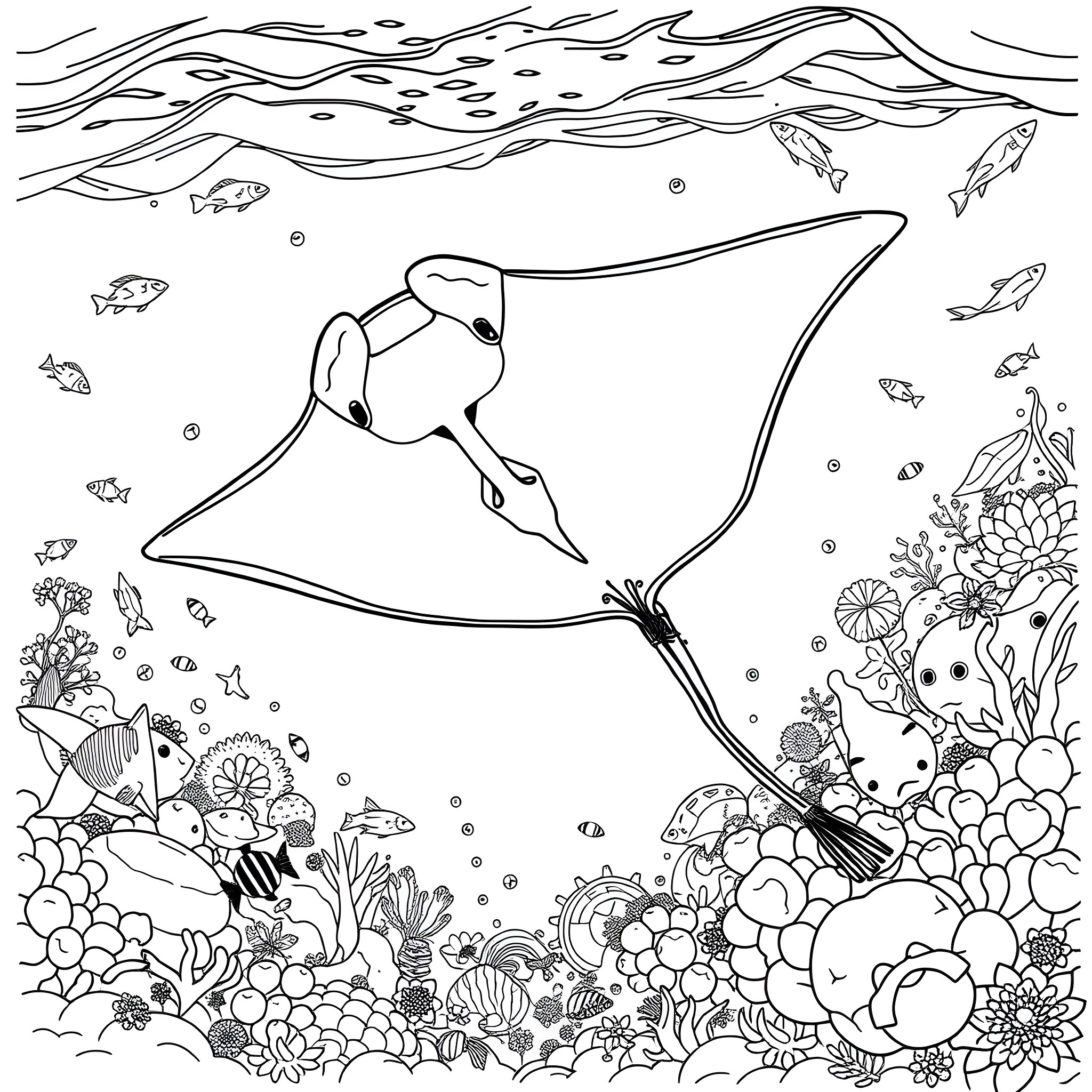 Best Manta Ray Coloring Pages (Free Printable PDF)
