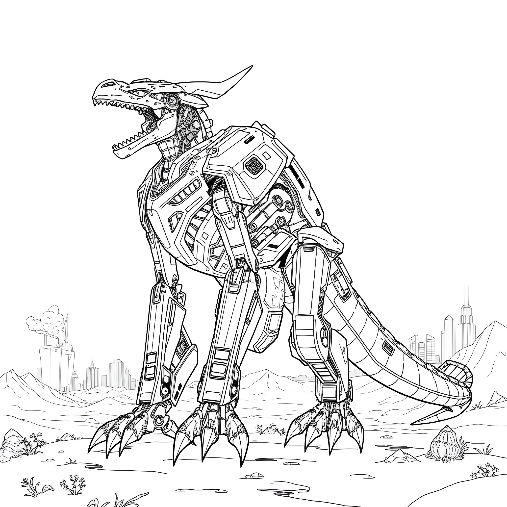 2 Best Mecha Raptor Coloring Pages (Free Printable PDFs)