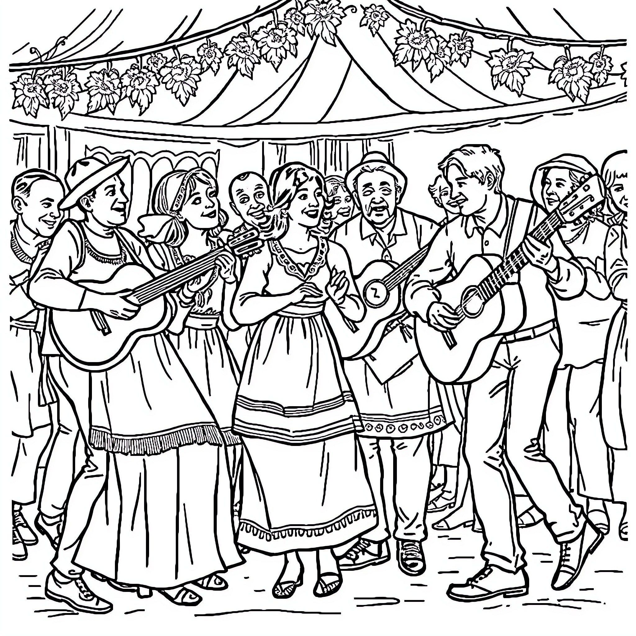 Best Folk Coloring Pages (Free Printable PDF)