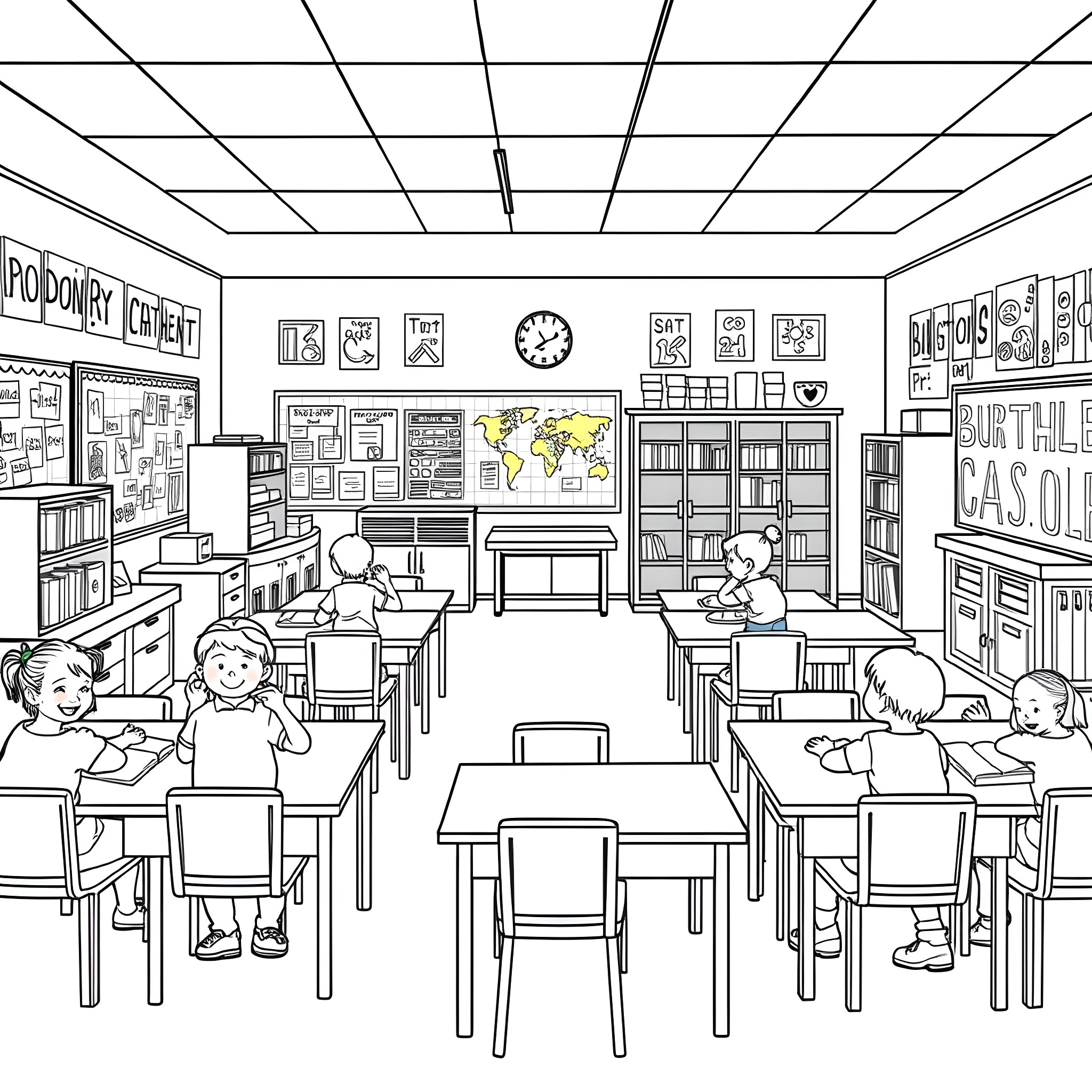 48 Best Classroom Coloring Pages (Free Printable PDFs)