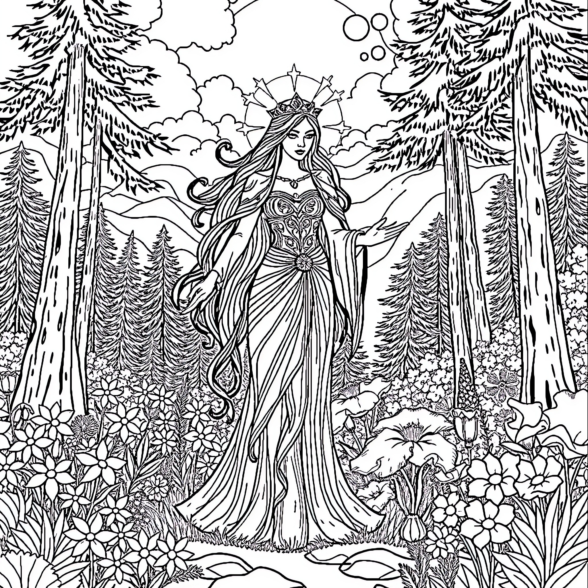 Best Goddess Coloring Pages (Free Printable PDF)