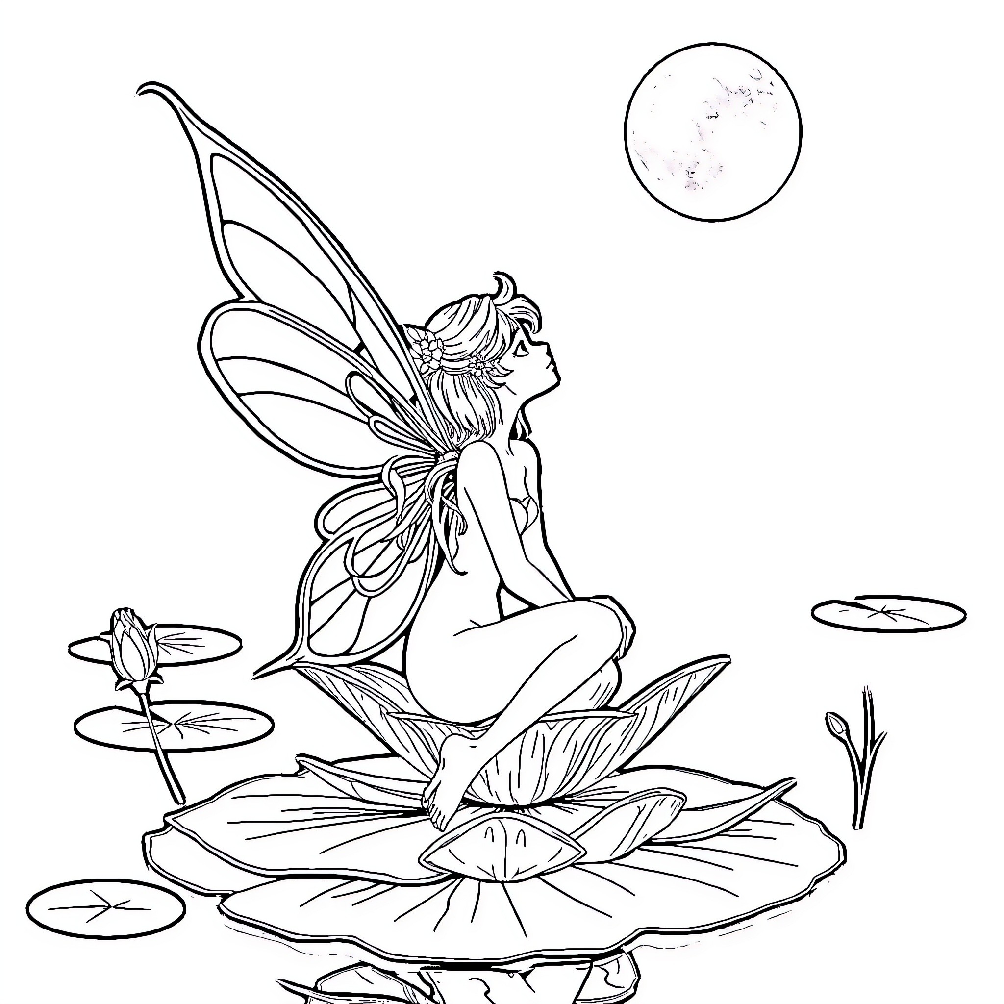 1 Best Water Fairy Coloring Pages (Free Printable PDFs)