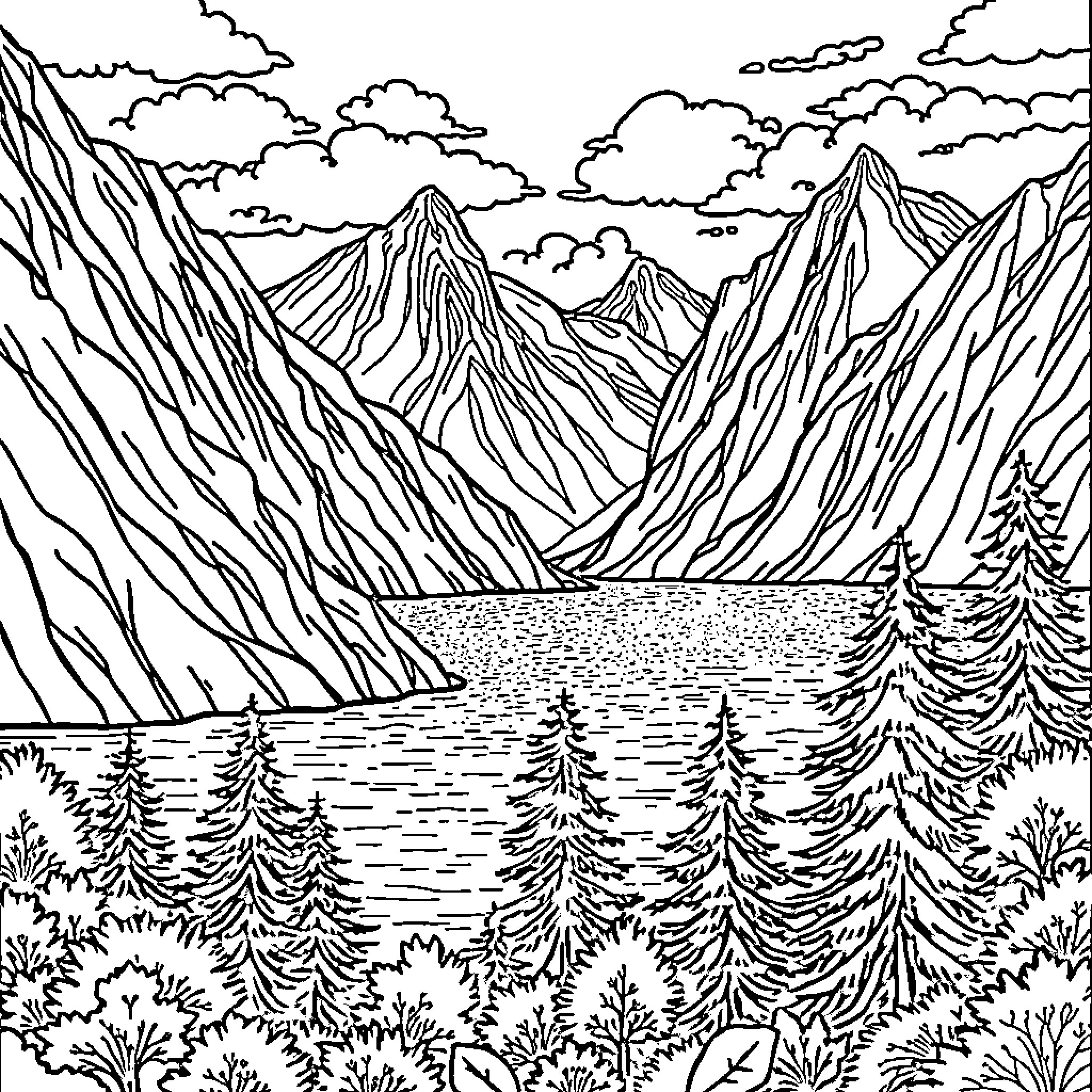 Best Mountain Coloring Pages (Free Printable PDF)