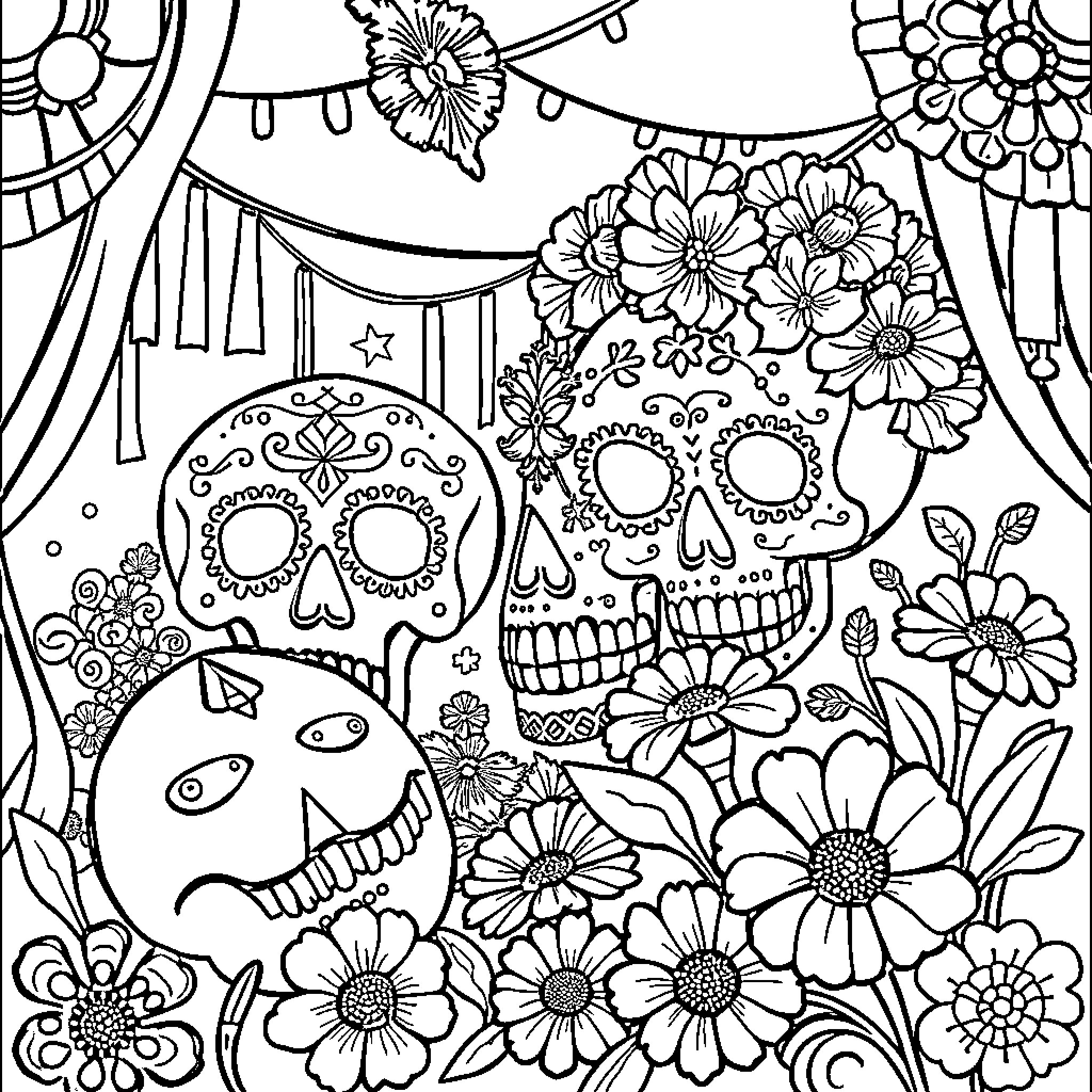 Best Dia de los Muertos Coloring Pages (Free Printable PDF)