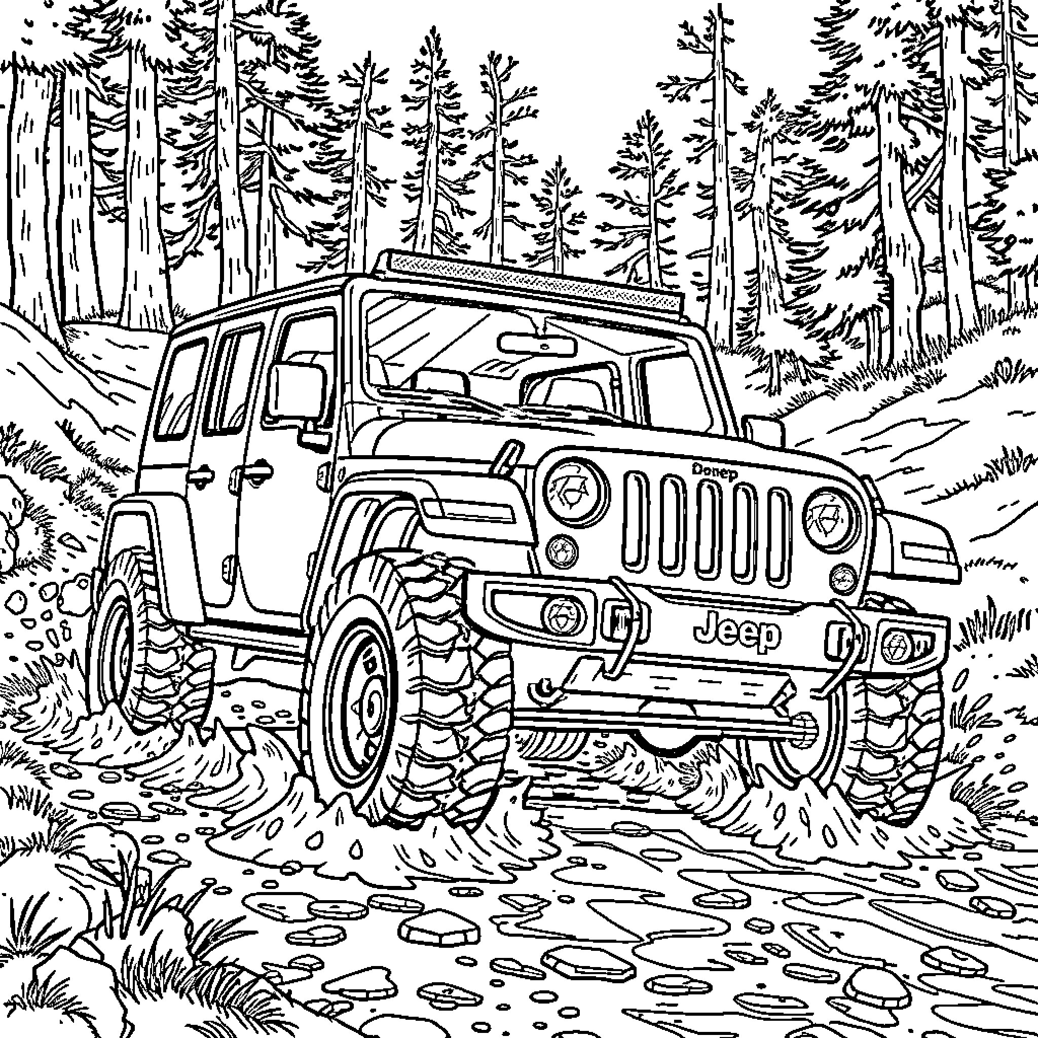 Best Jeep Coloring Pages (Free Printable PDF)