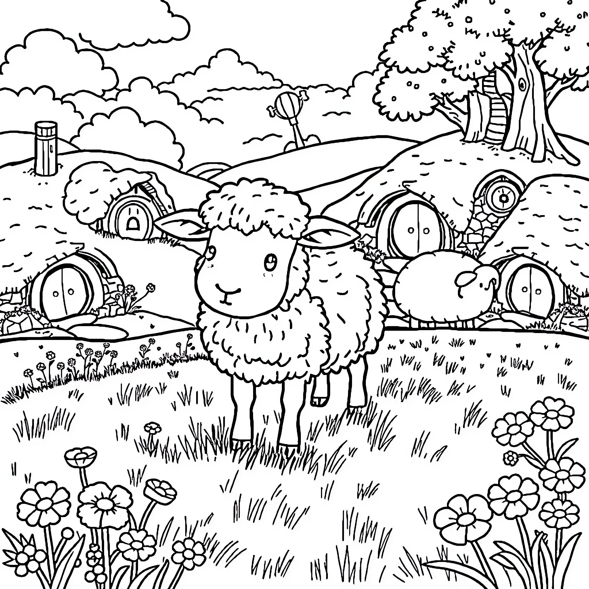 Best Sheep Coloring Pages (Free Printable PDF)