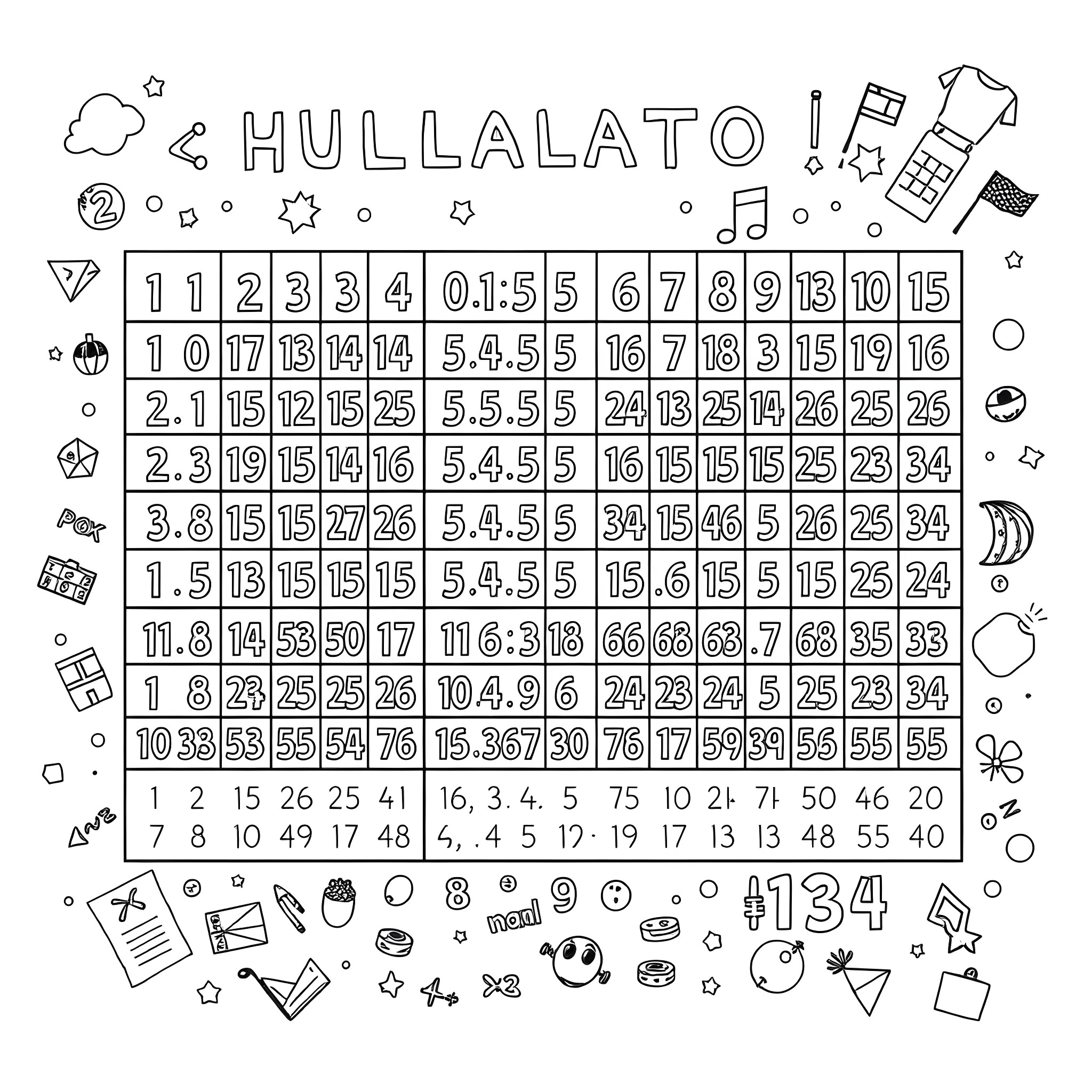 4 Best Multiplication Chart Coloring Pages (Free Printable PDFs)