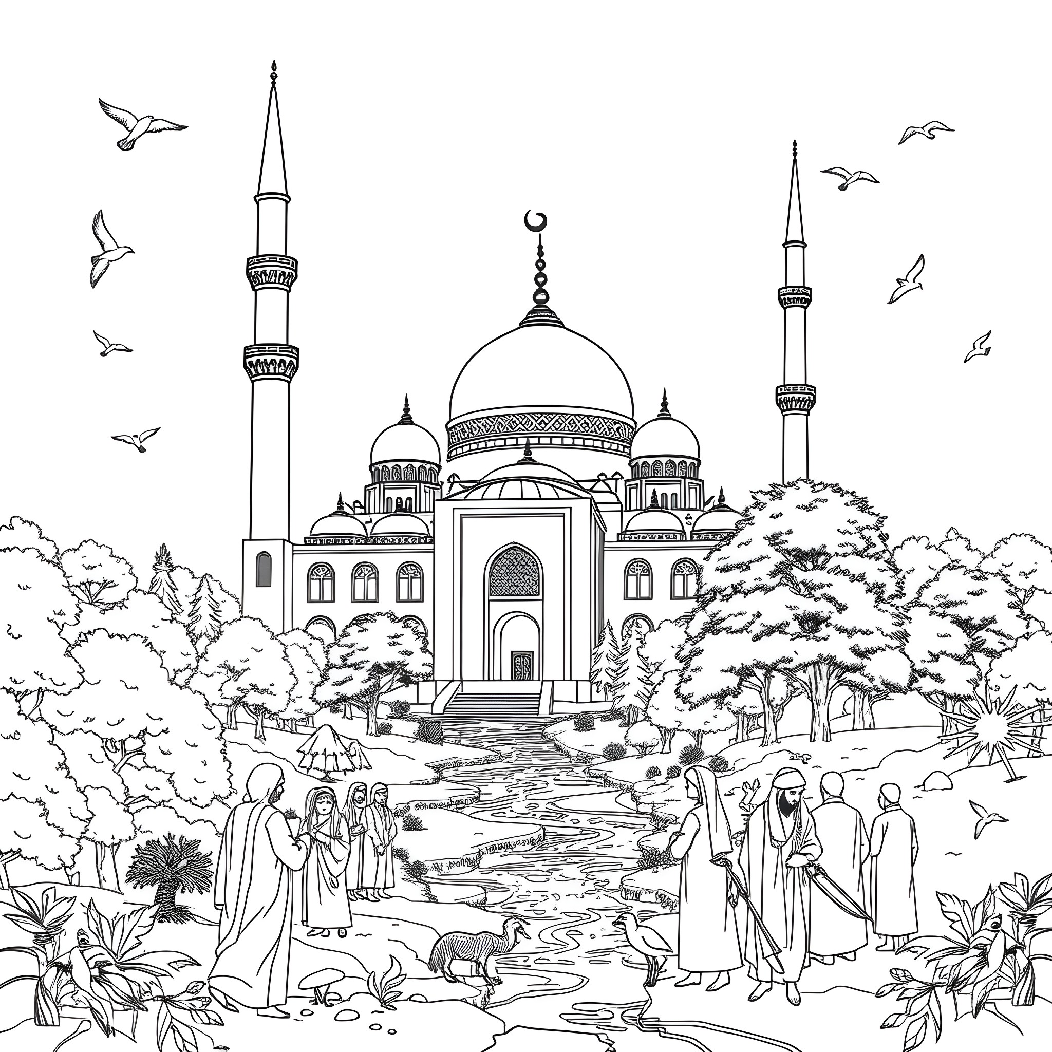 Best Mosque Coloring Pages (Free Printable PDF)
