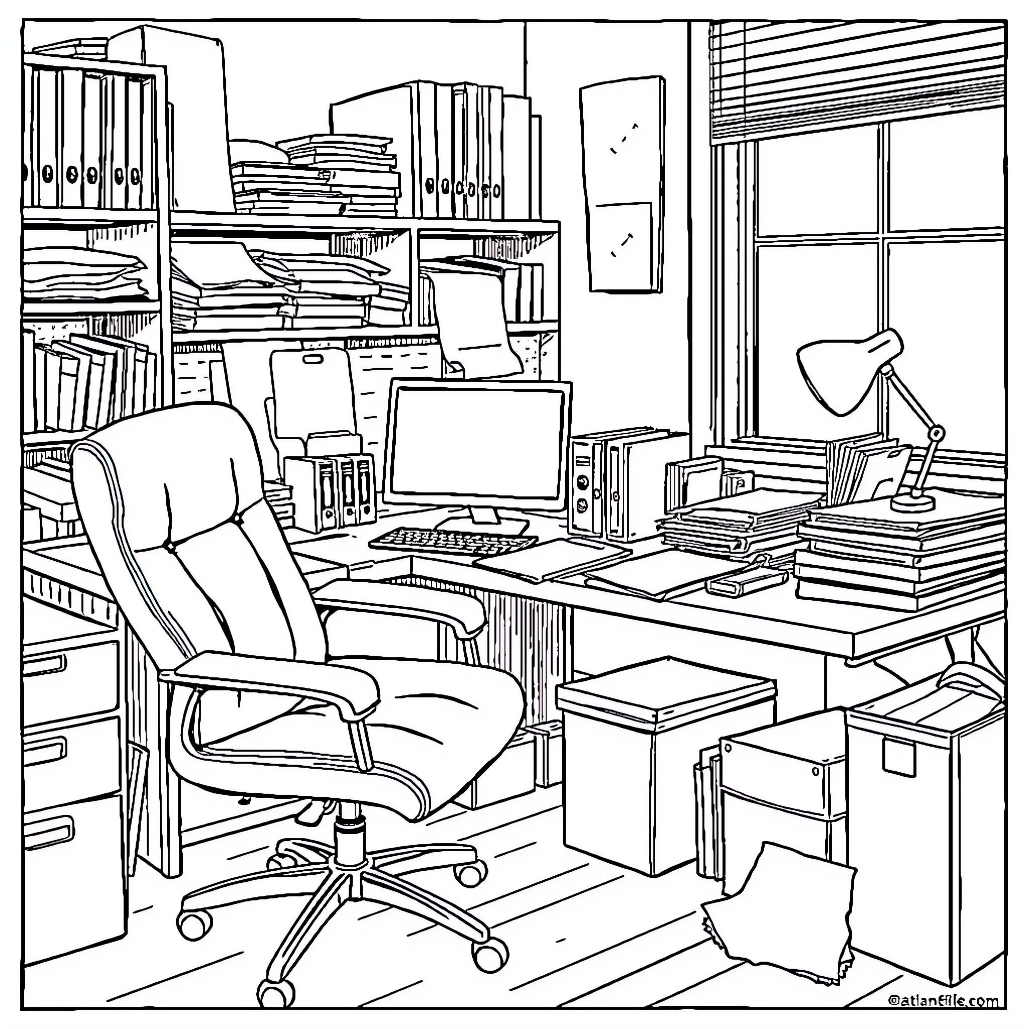 Best Office Coloring Pages (Free Printable PDF)