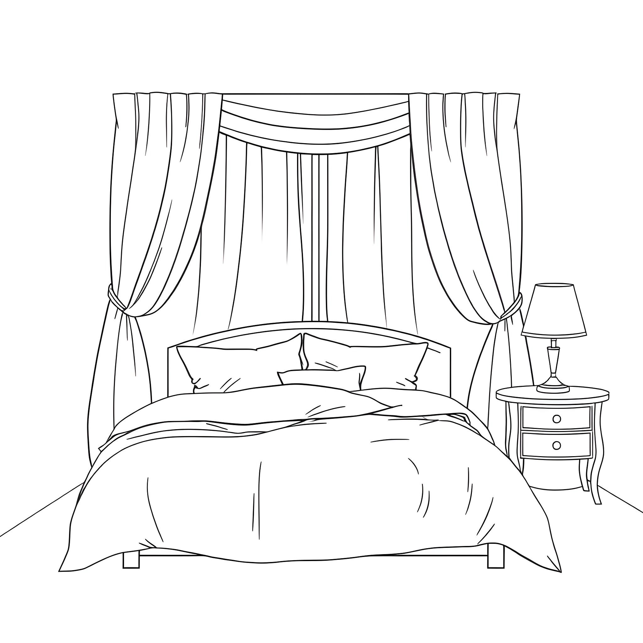 Best Bedroom Coloring Pages (Free Printable PDF)
