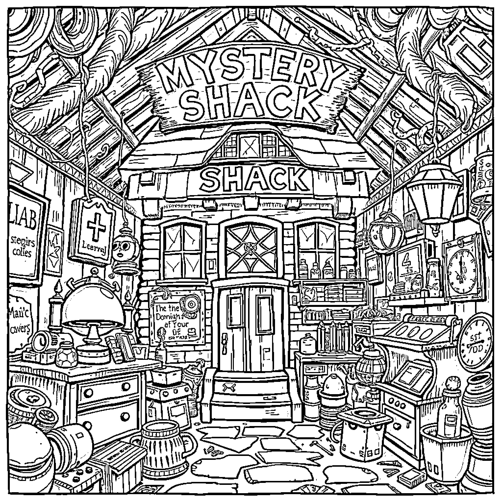 Best Mystery Shack Coloring Pages (Free Printable PDF)