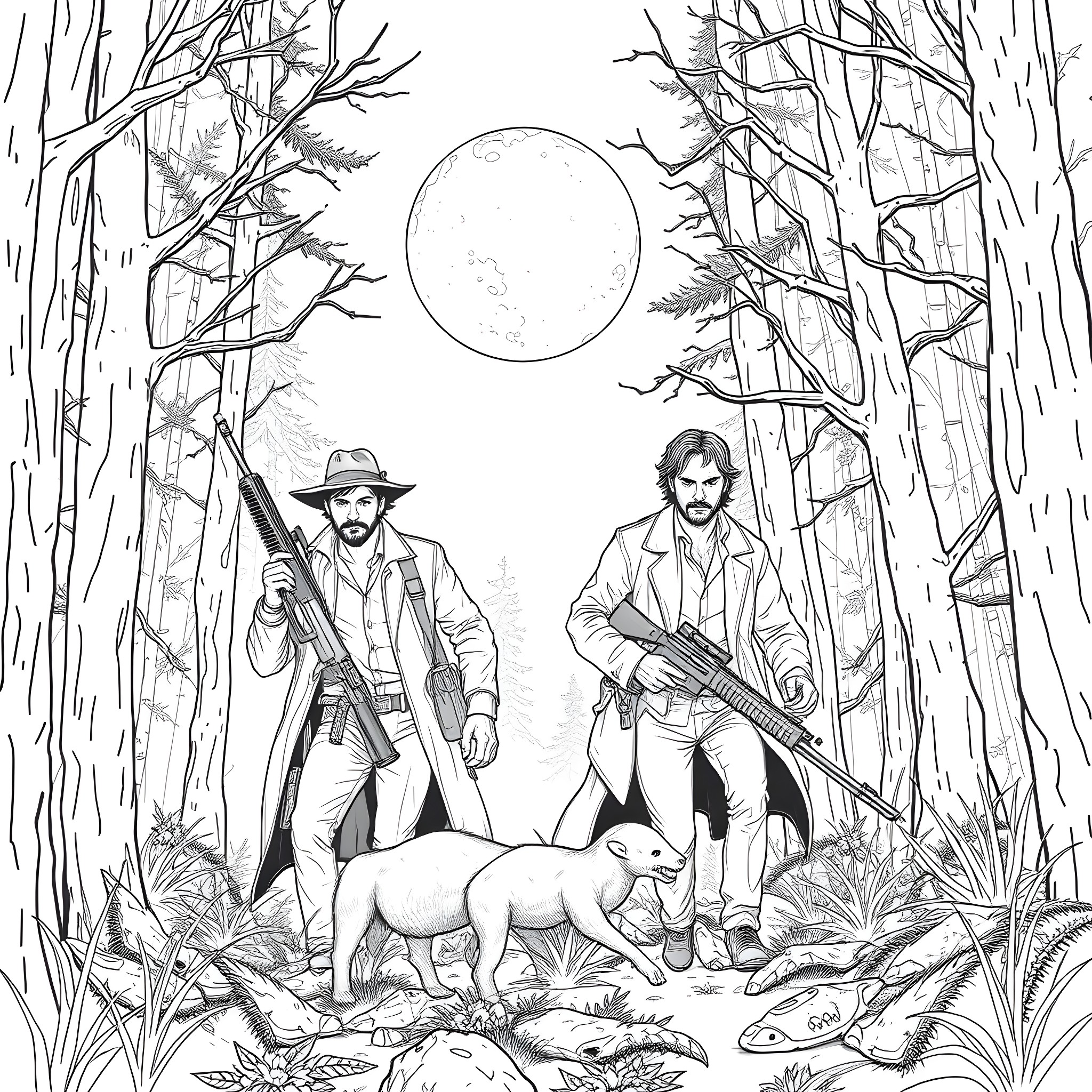 Best Sam and Dean Coloring Pages (Free Printable PDF)