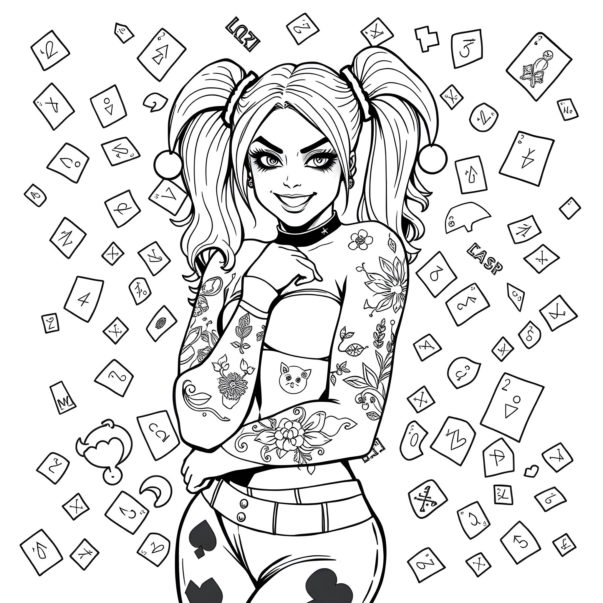 161 Best Harley Quinn Coloring Pages (Free Printable PDFs)