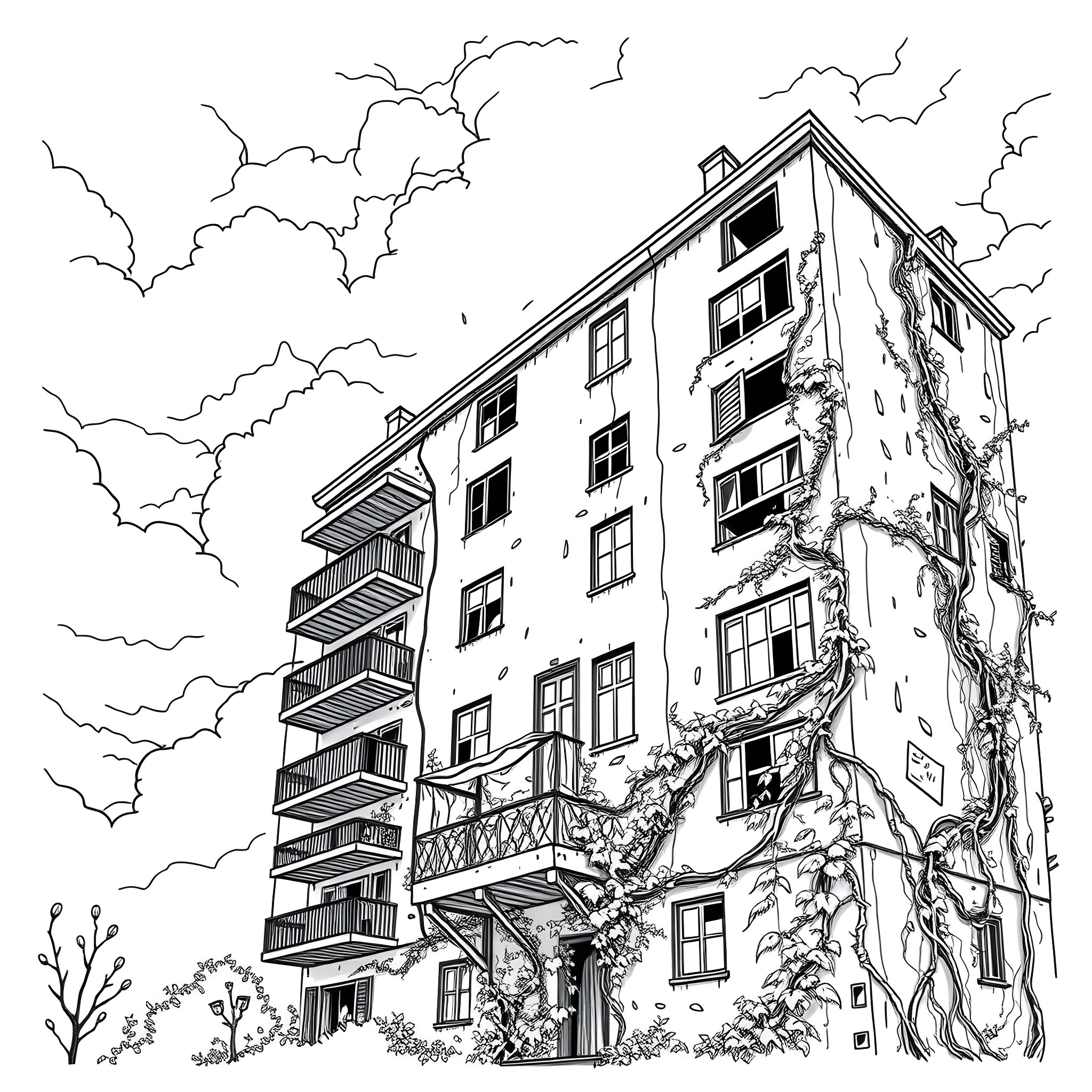 Best Apartment Coloring Pages (Free Printable PDF)