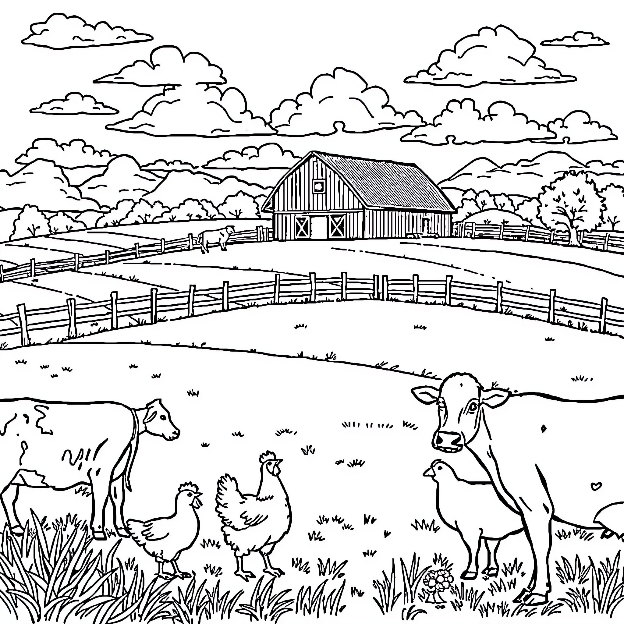 Best Farm Coloring Pages (Free Printable PDF)