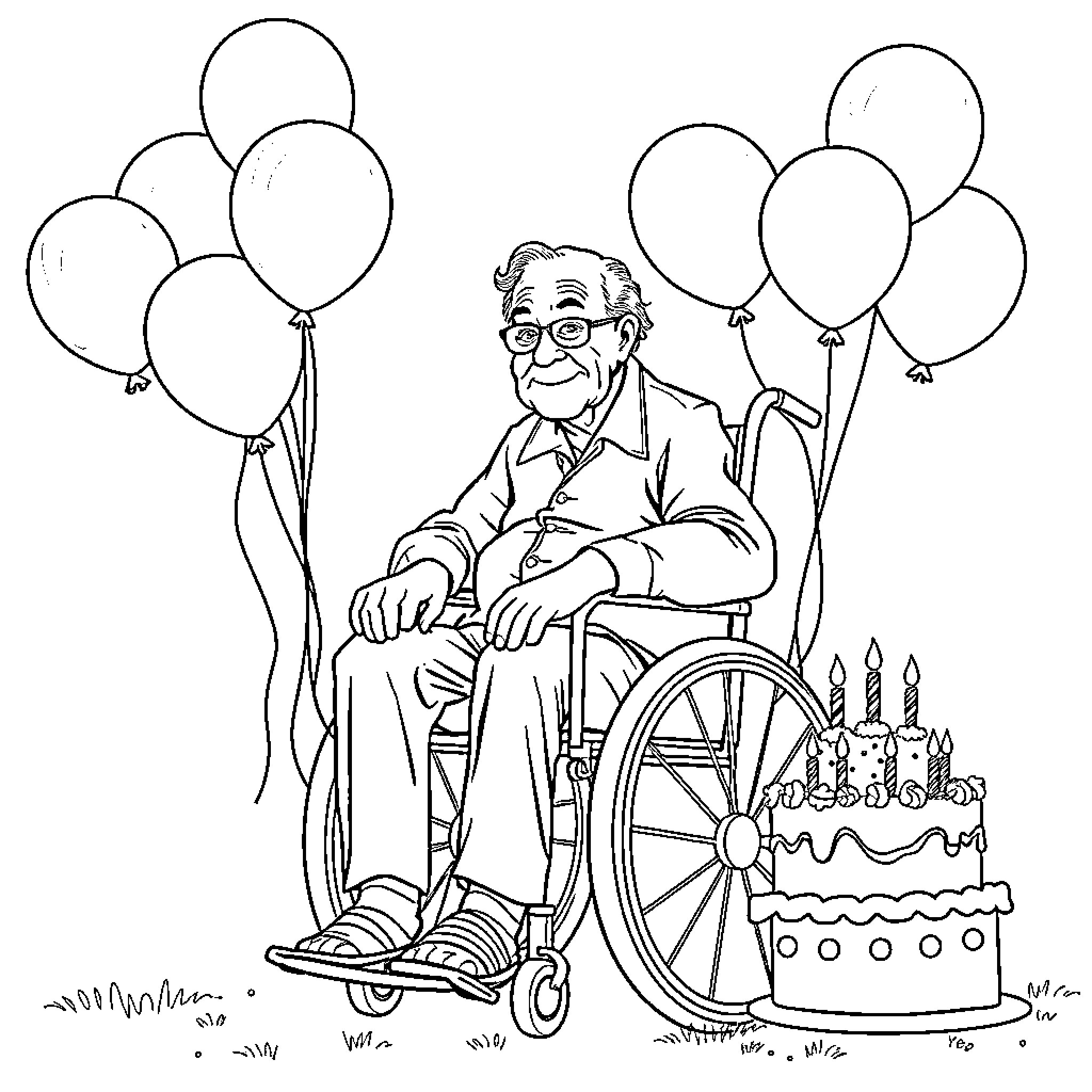 Best Old Man Coloring Pages (Free Printable PDF)