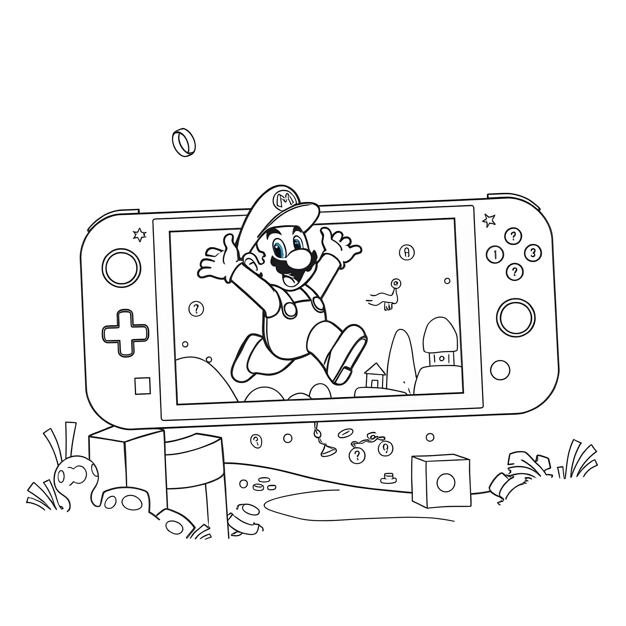 Best Nintendo Switch Coloring Pages (Free Printable PDF)