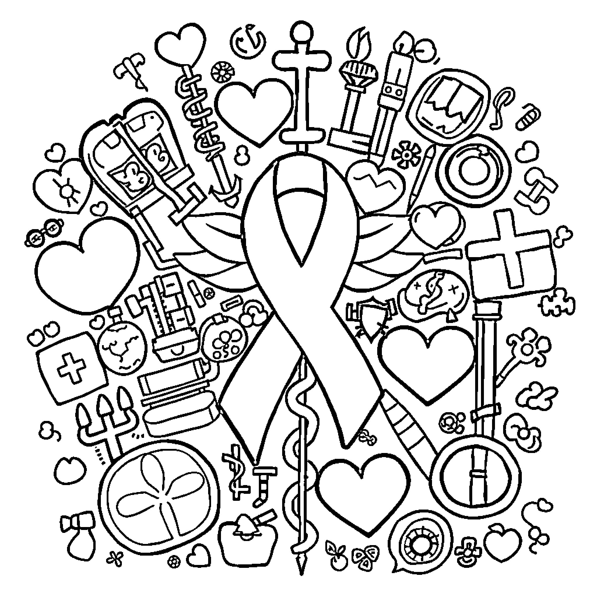Best Medical Symbol Coloring Pages (Free Printable PDF)