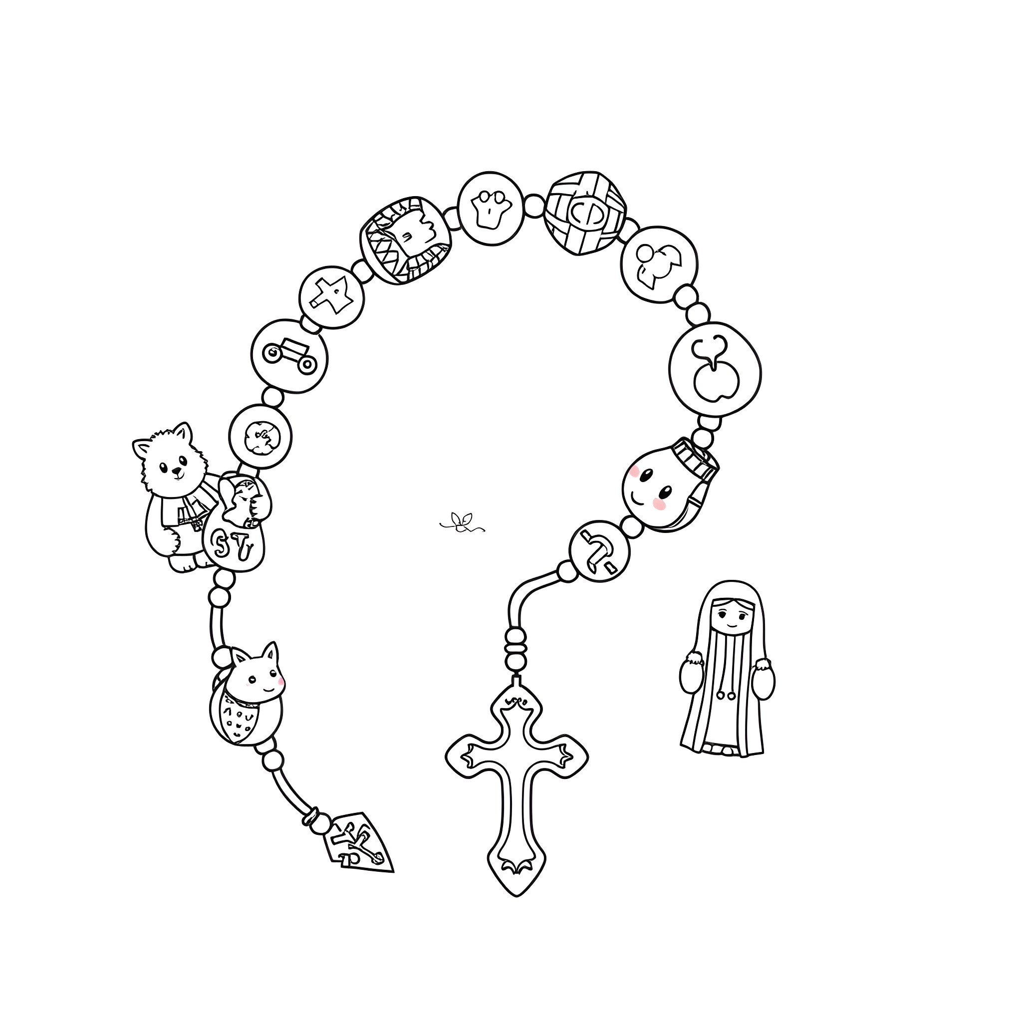 Best Rosary Coloring Pages (Free Printable PDF)