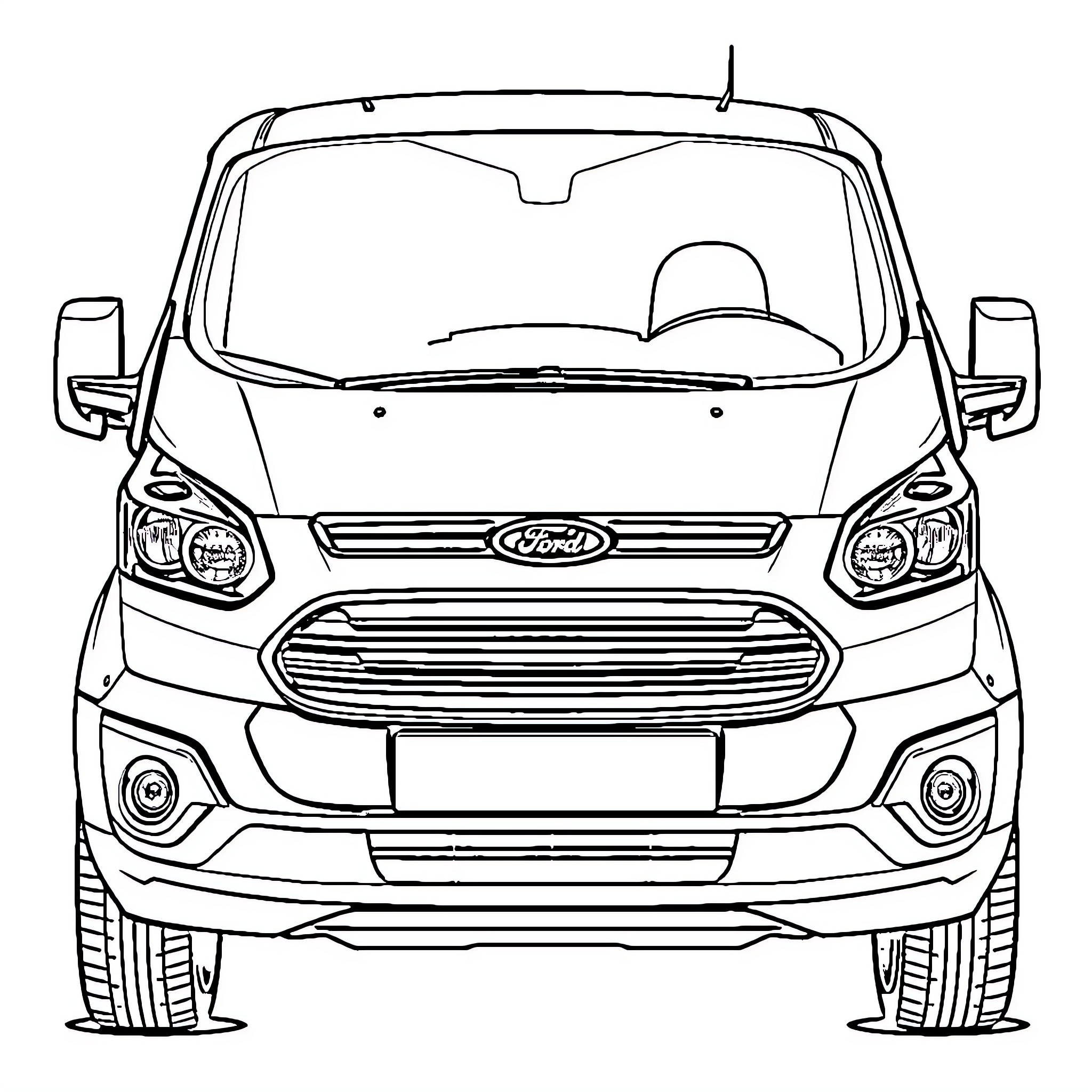 Best Ford Transit Coloring Pages (Free Printable PDF)