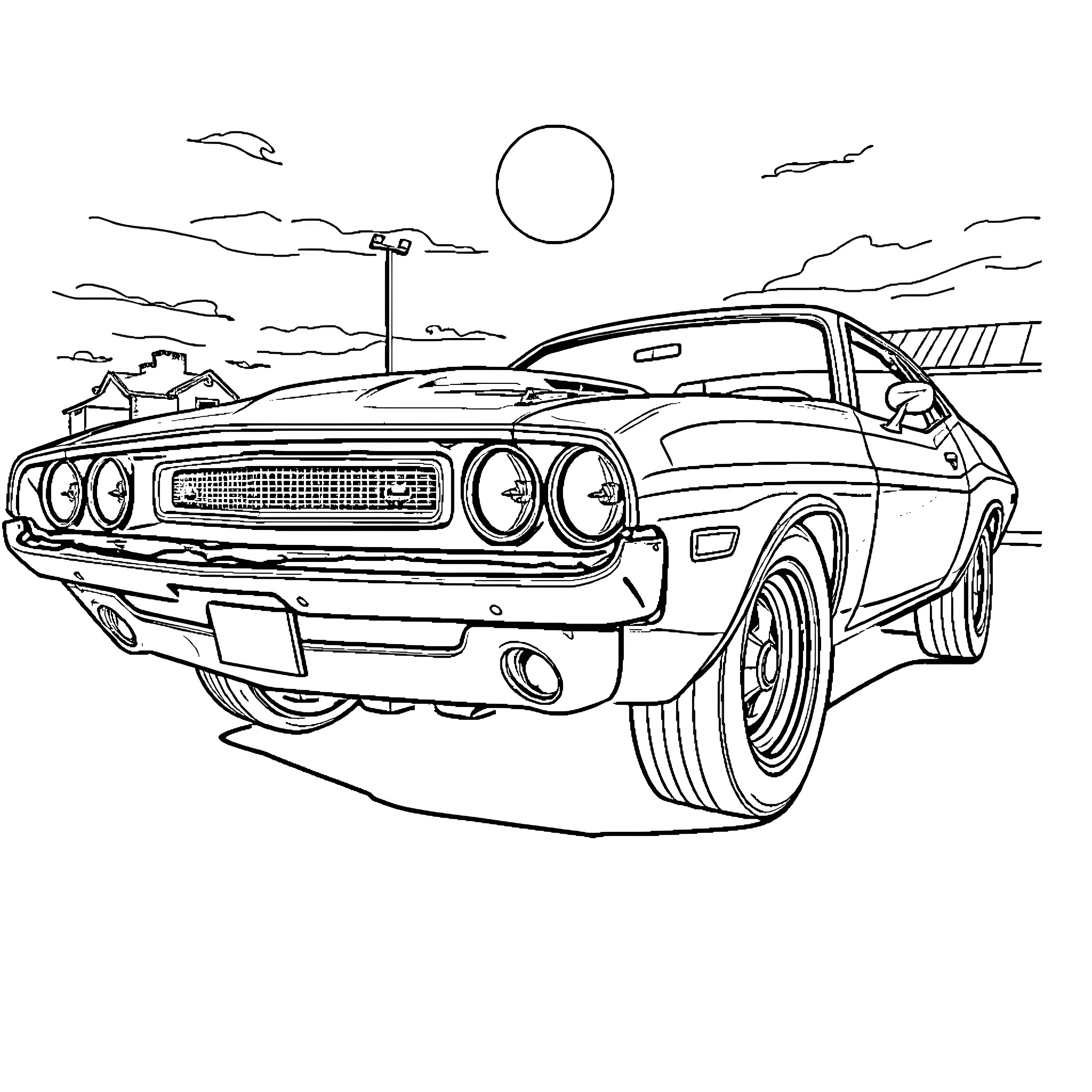 26 Best Dodge Challenger Coloring Pages (Free Printable PDFs)