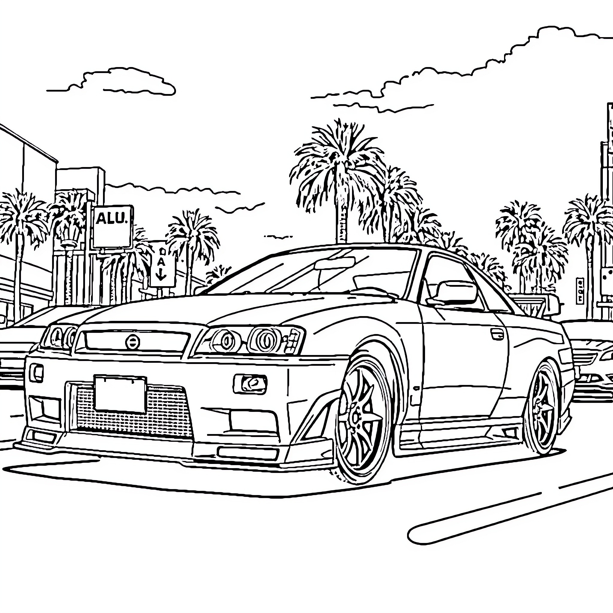 8 Best Nissan GT-R Coloring Pages (Free Printable PDFs)
