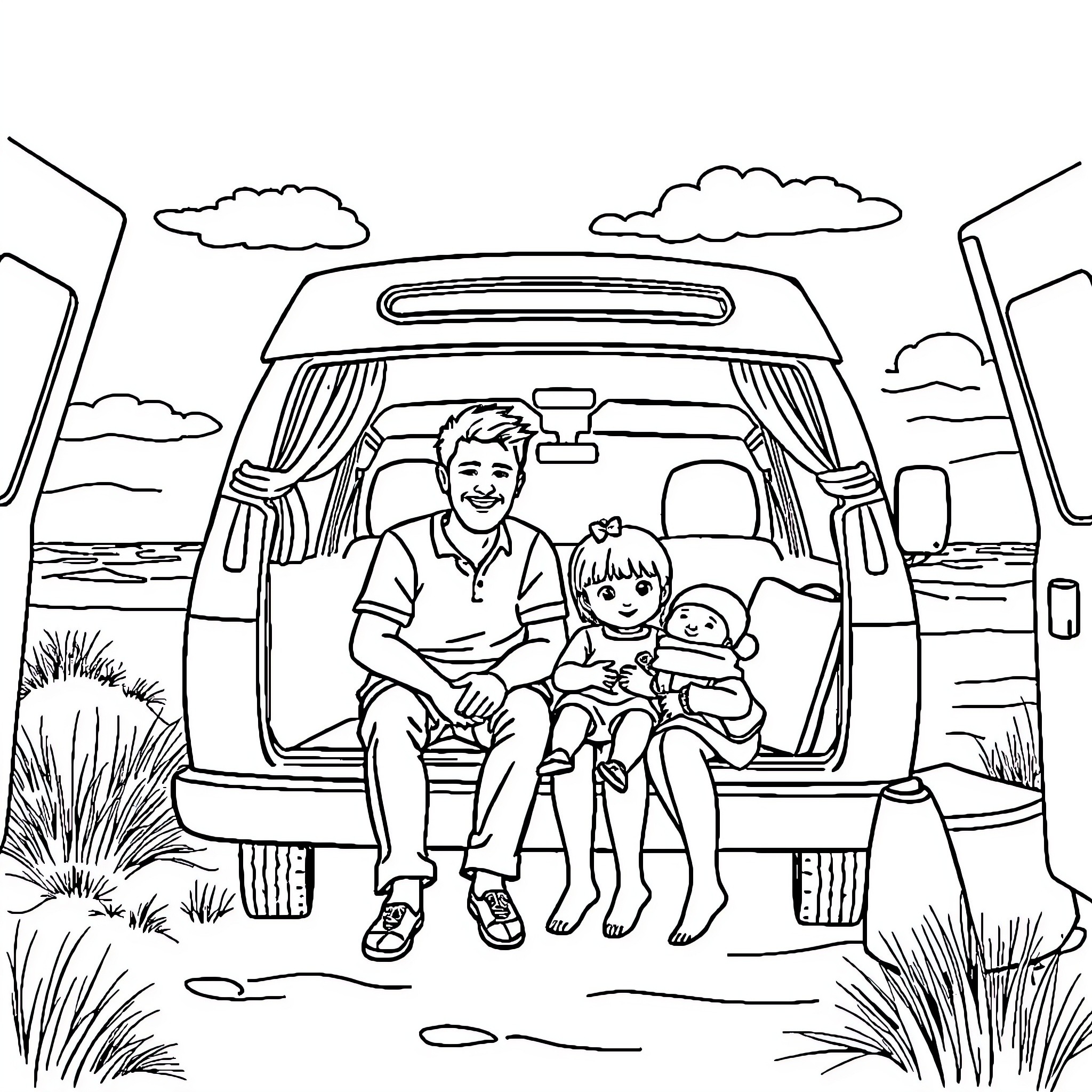2 Best Camper Van Coloring Pages (Free Printable PDFs)