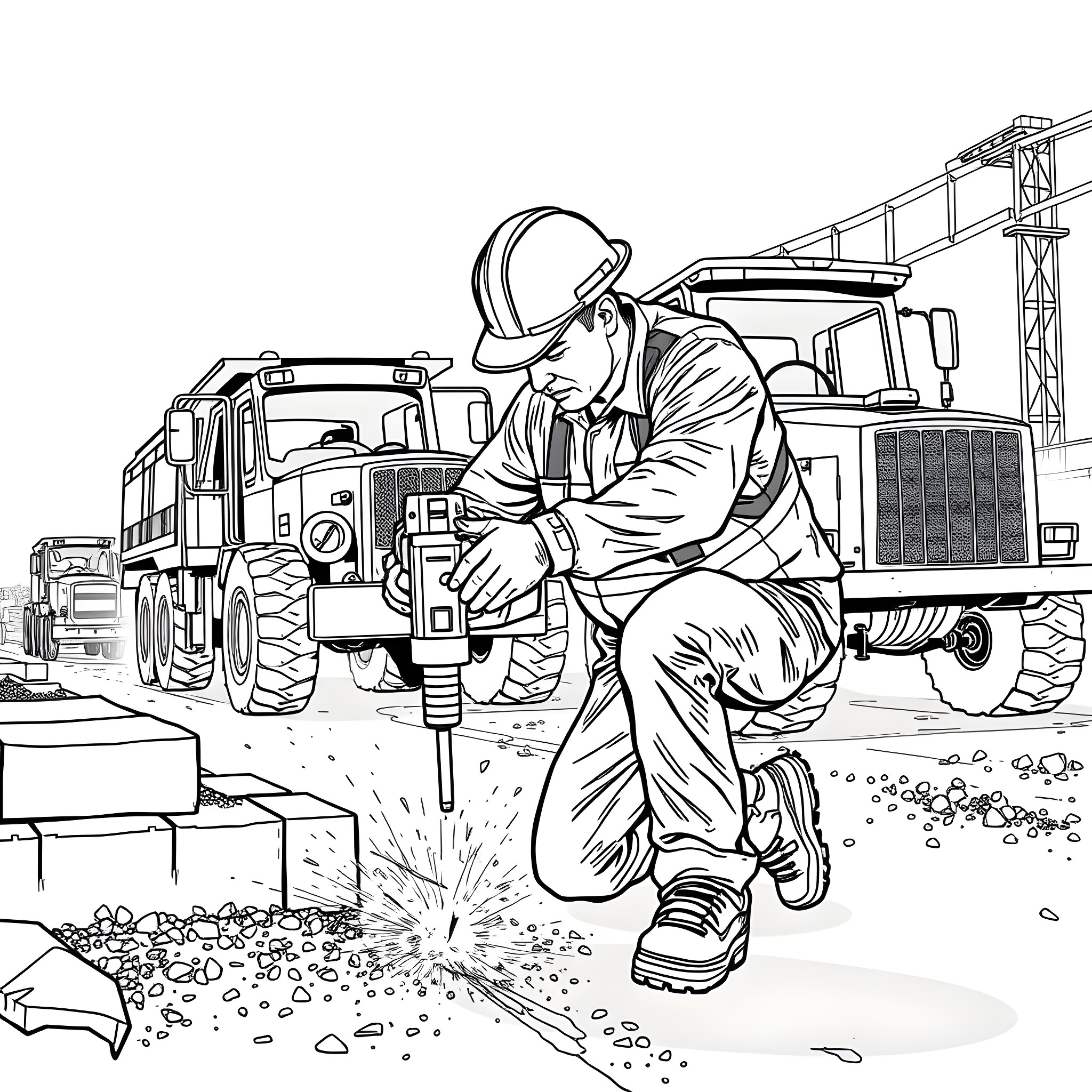 Best Jackhammer Coloring Pages (Free Printable PDF)