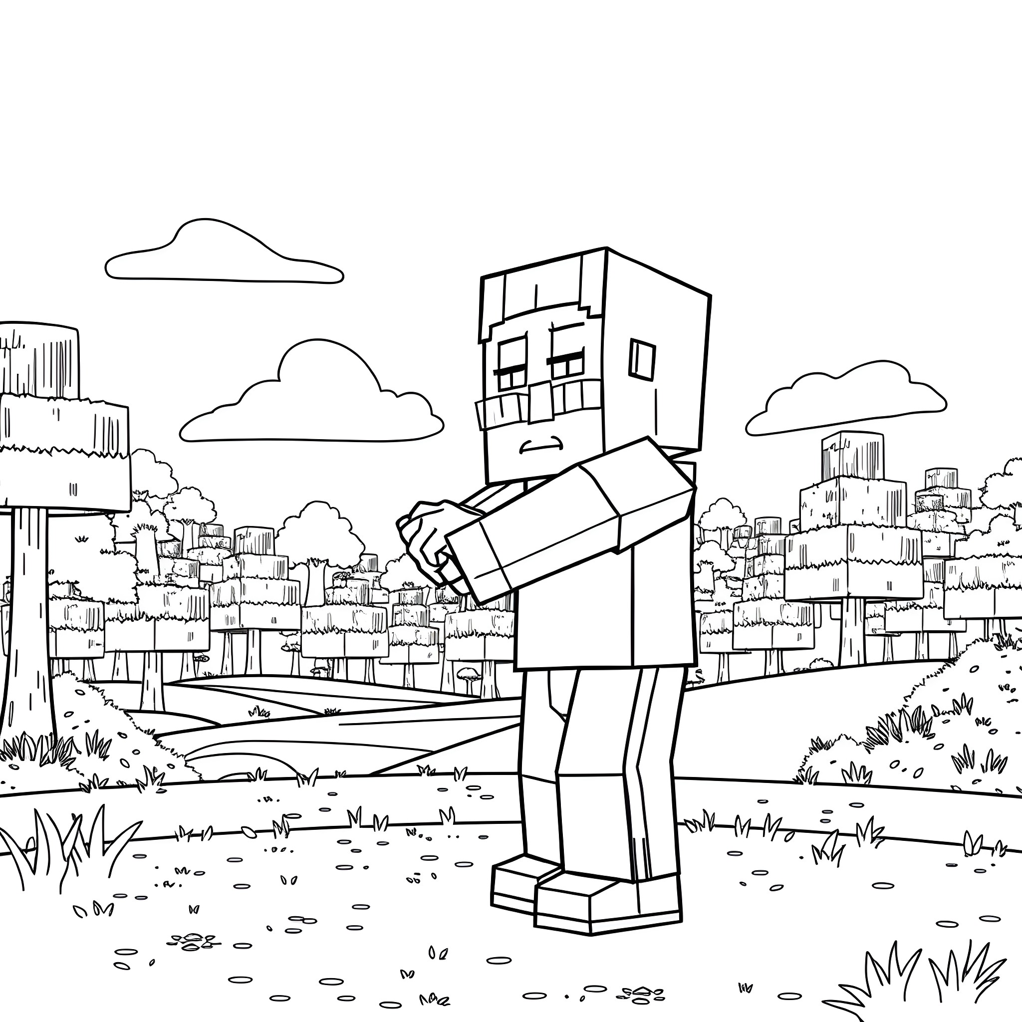 Best Minecraft Steve Coloring Pages (Free Printable PDF)