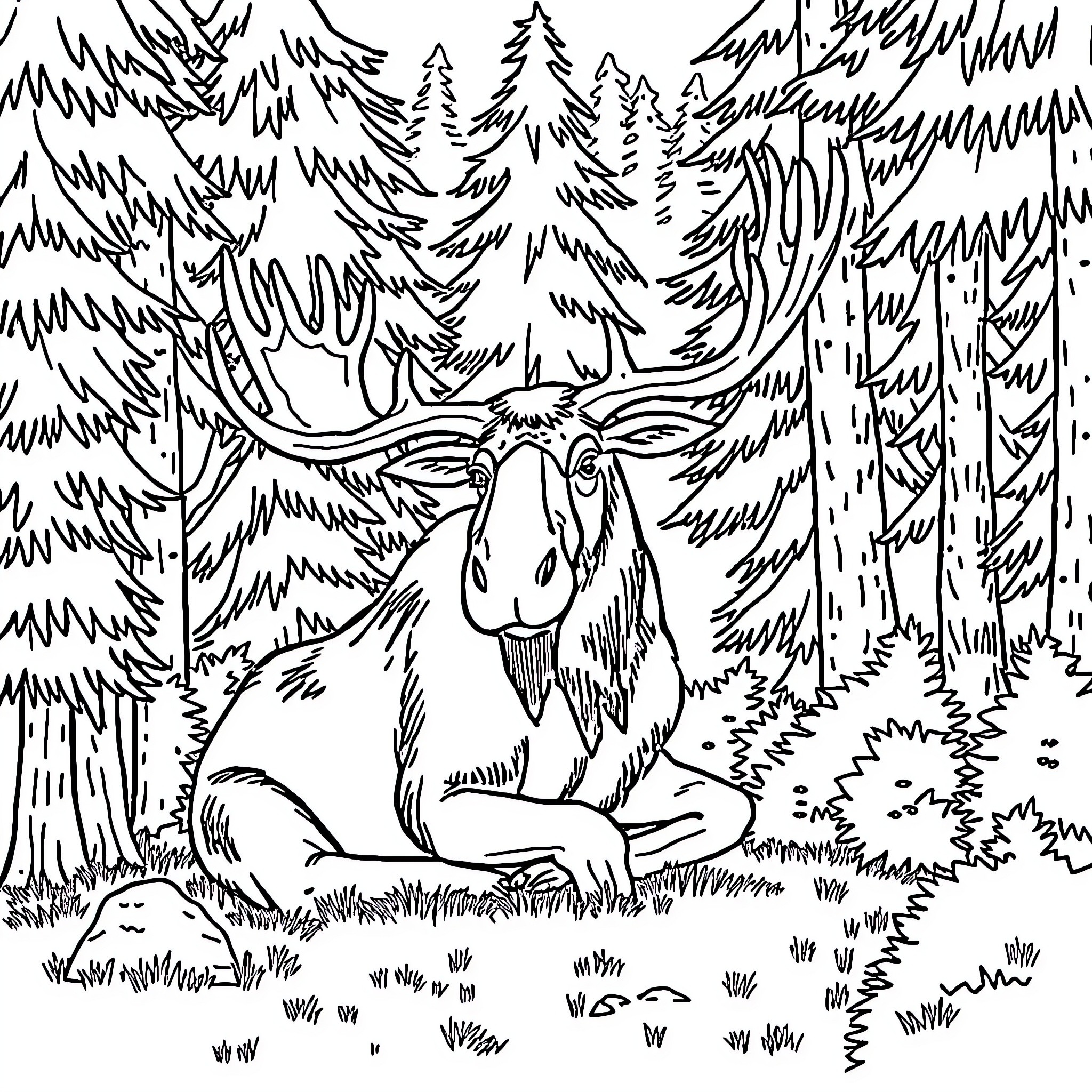 50 Best Moose Coloring Pages (Free Printable PDFs)