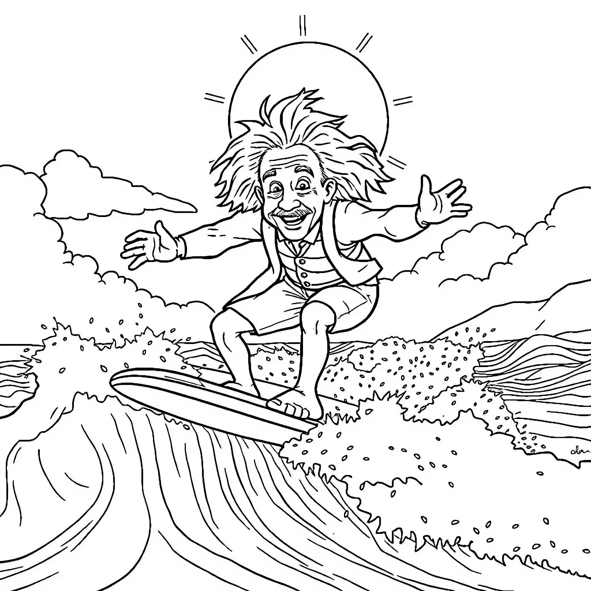 Best Albert Einstein Coloring Pages (Free Printable PDF)