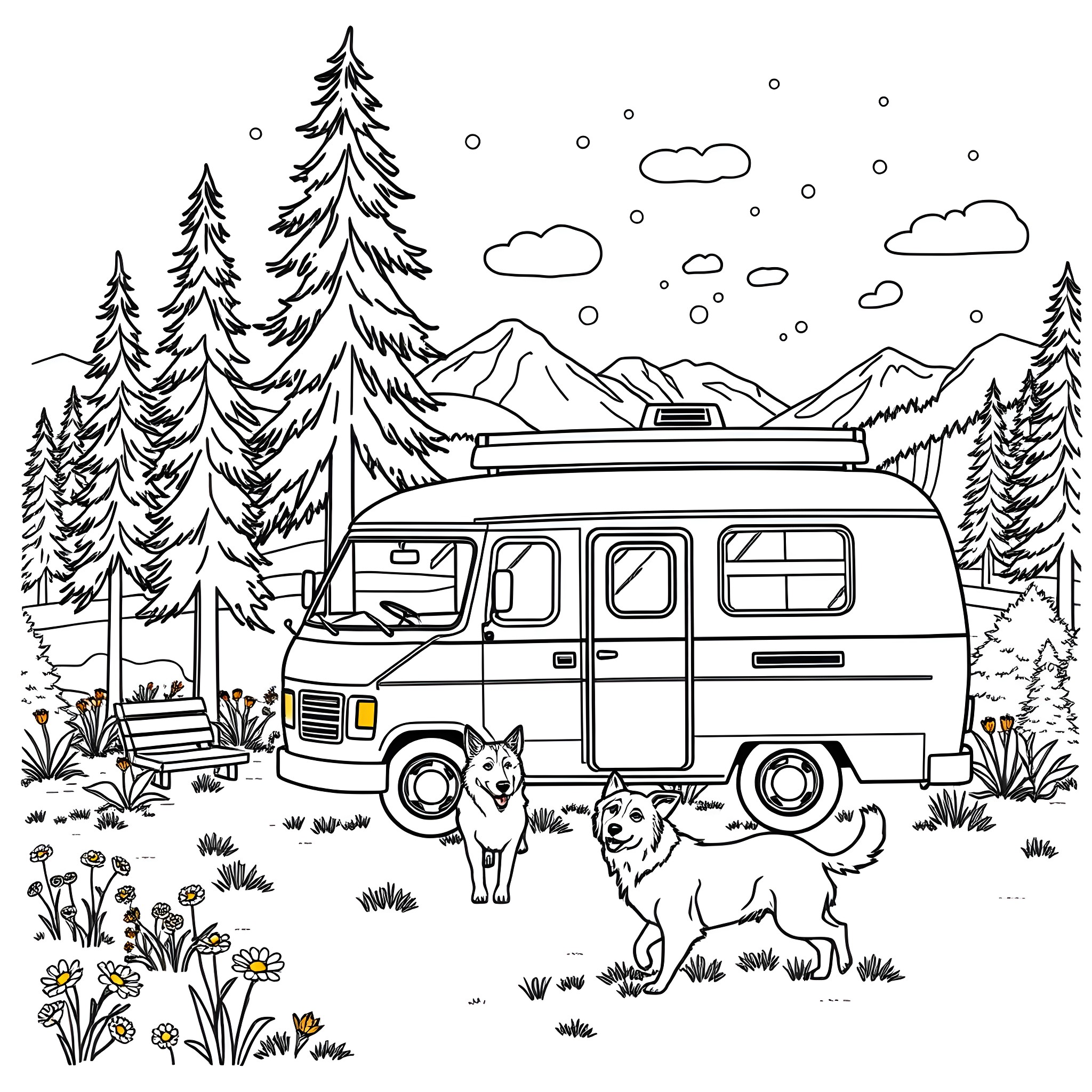 4 Best Campervan Coloring Pages (Free Printable PDFs)