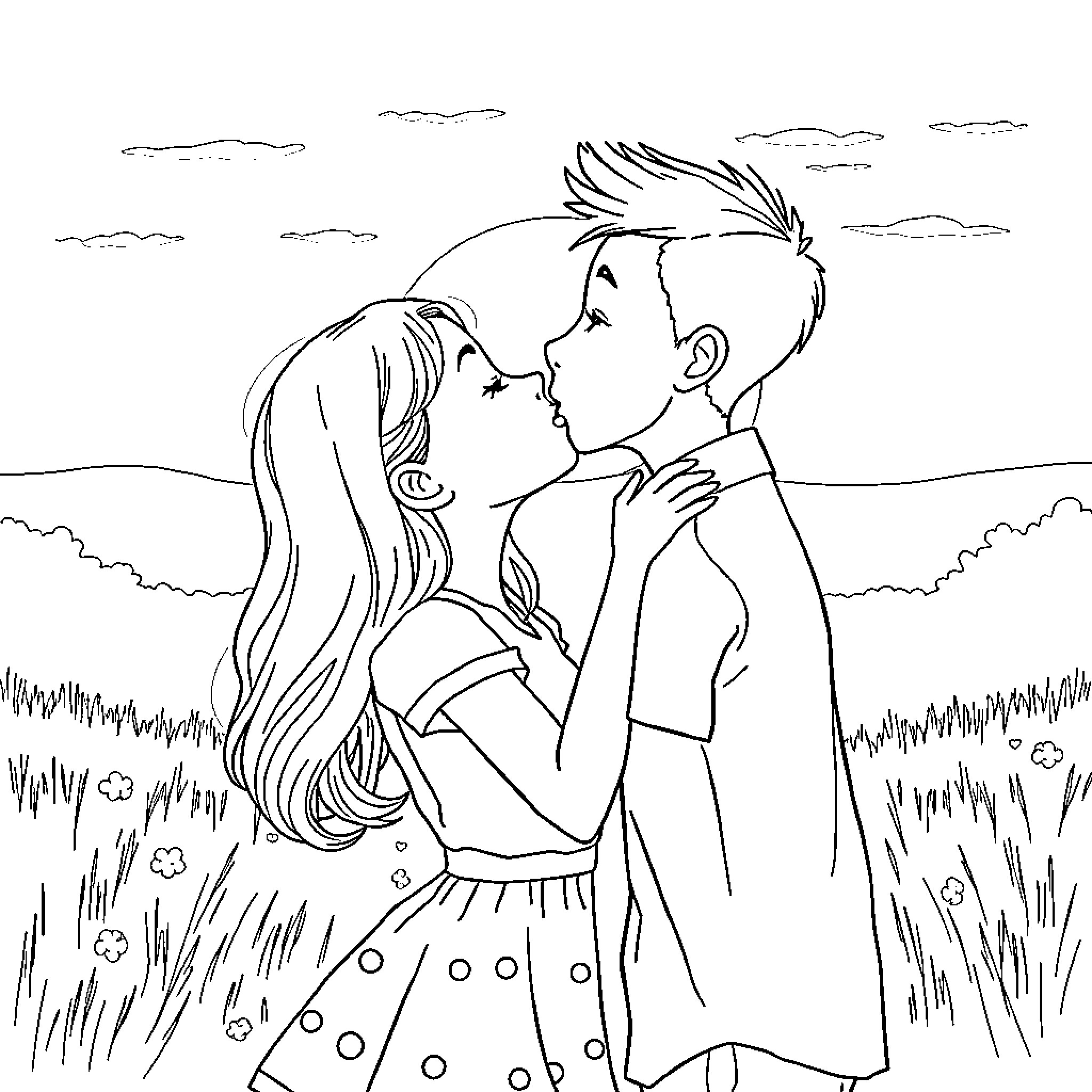 Best Kiss Coloring Pages (Free Printable PDF)