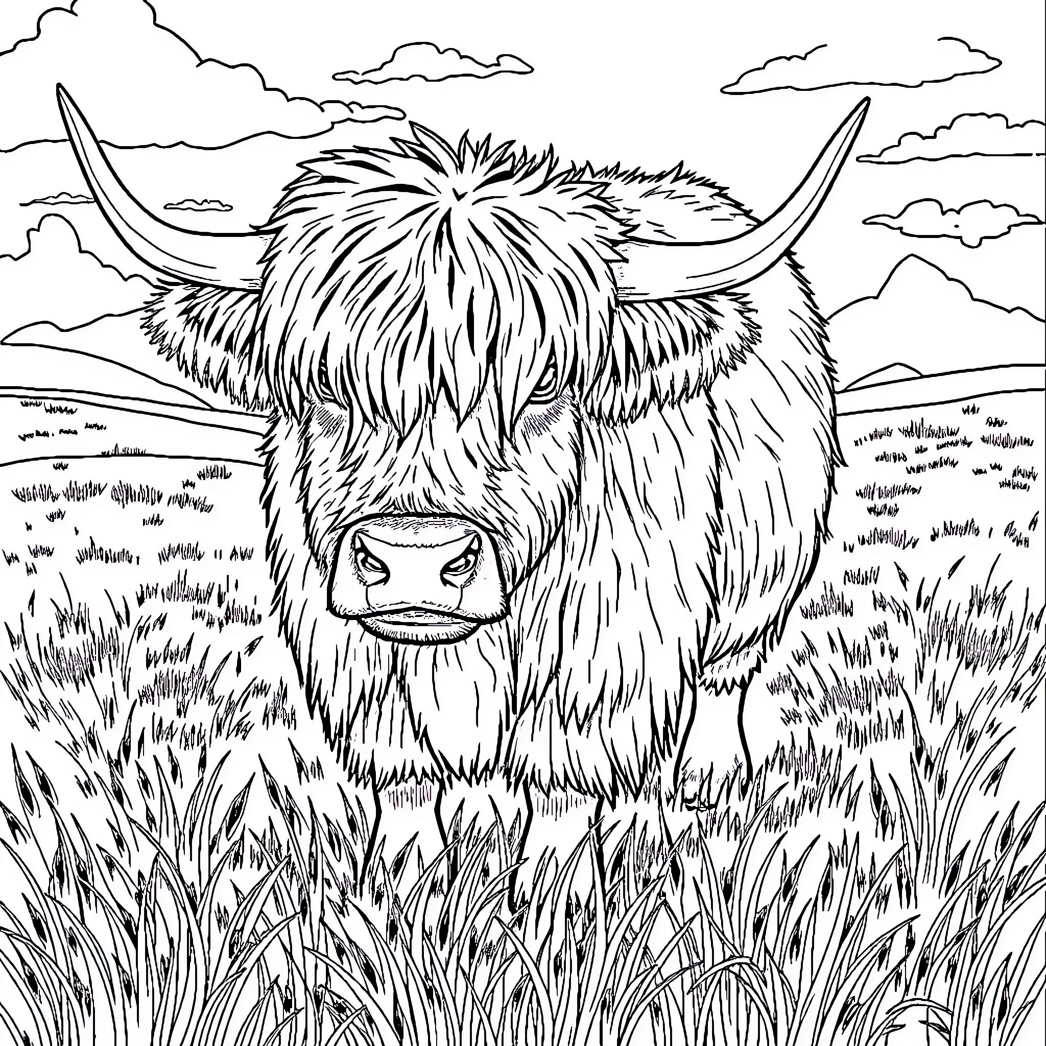Best Highland Cow Coloring Pages (Free Printable PDF)