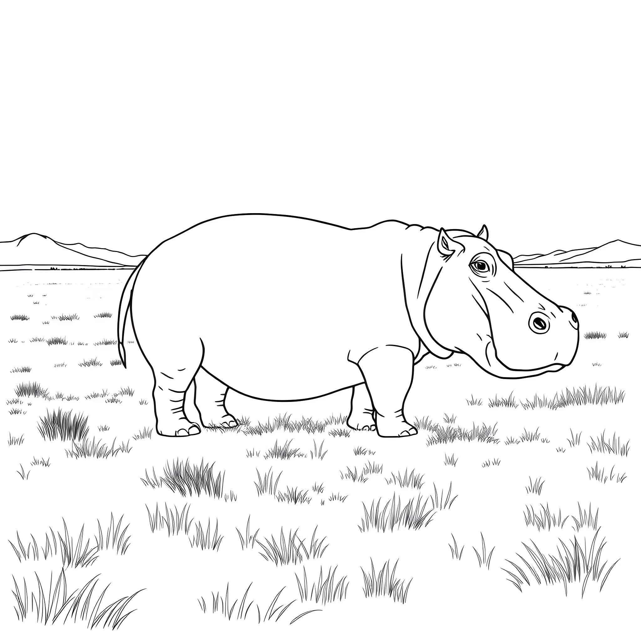 34 Best Hippopotamus Coloring Pages (Free Printable PDFs)