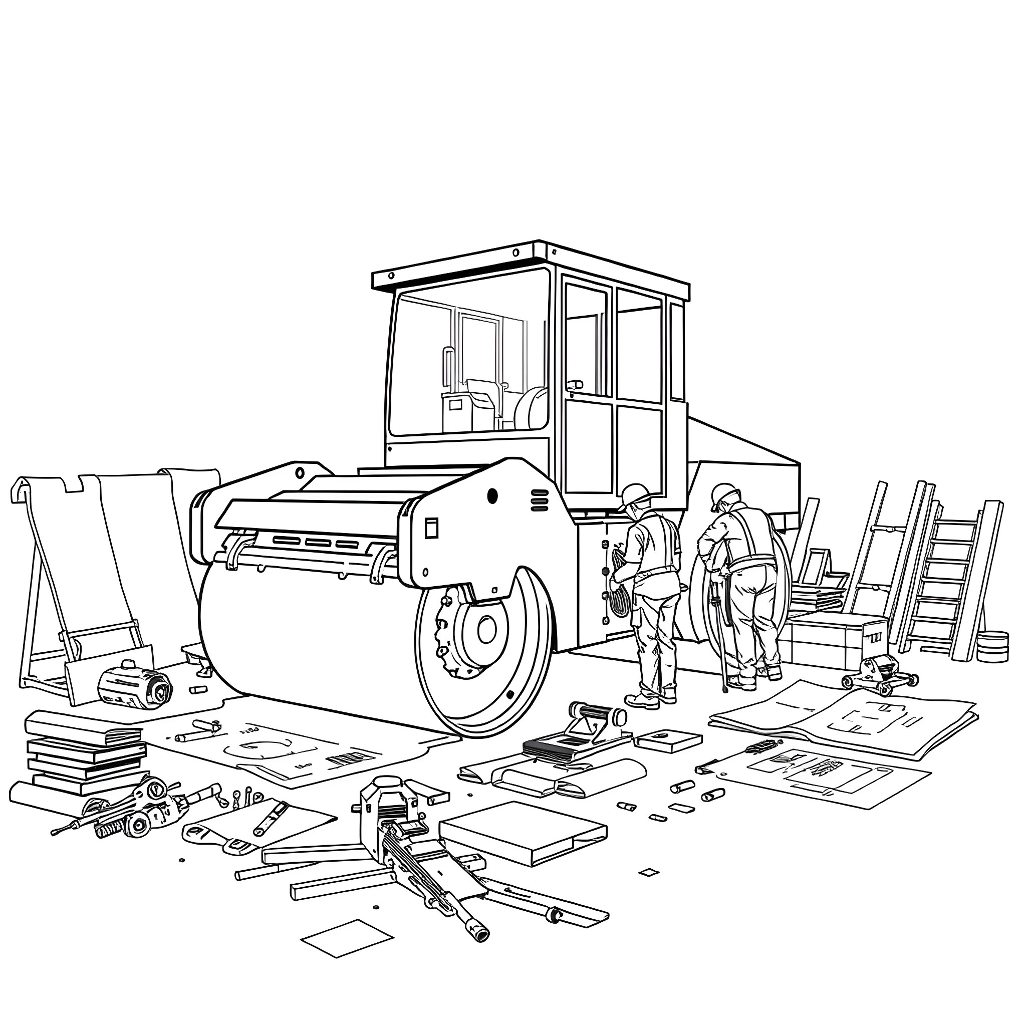 2 Best Roller Machine Coloring Pages (Free Printable PDFs)