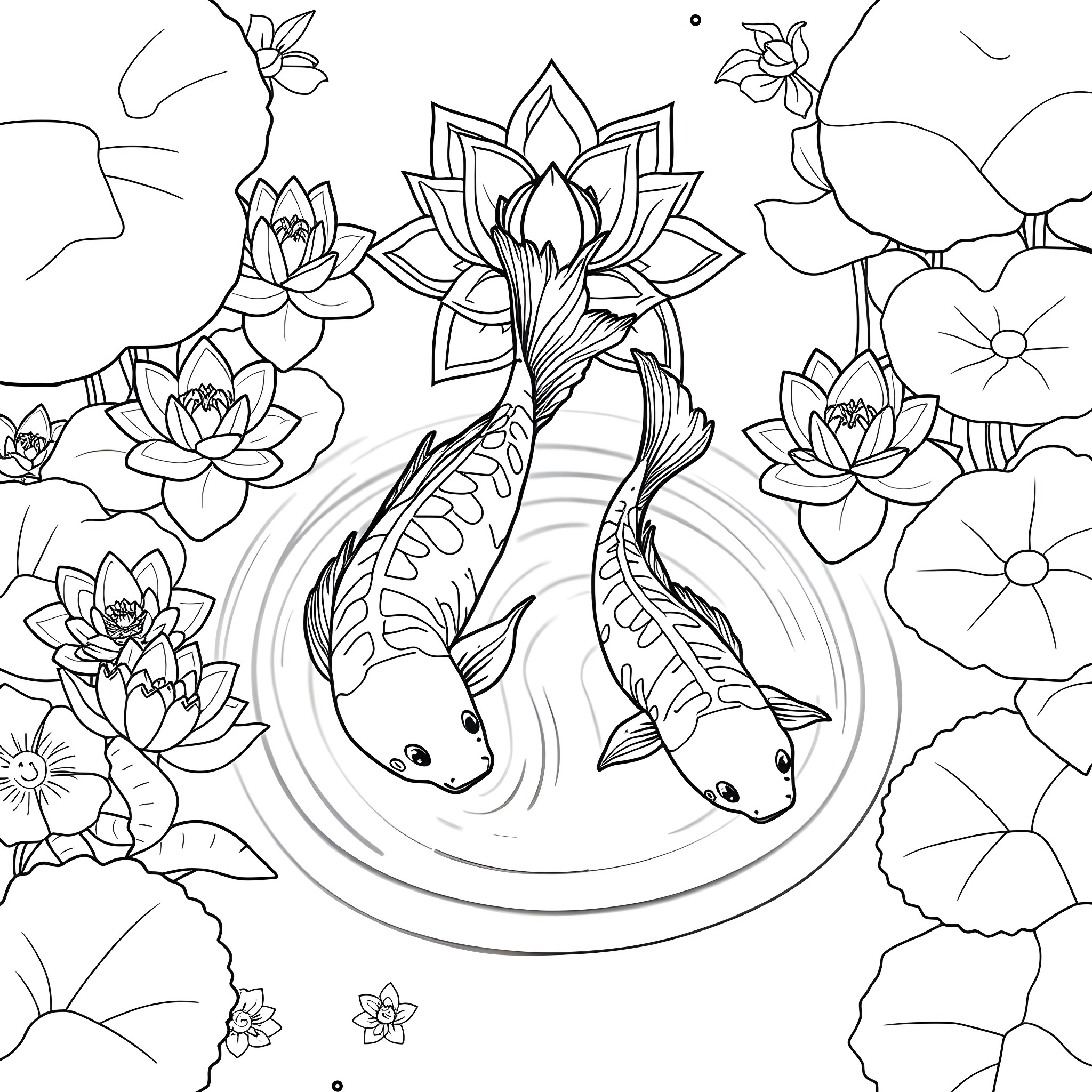 Best Koi Fish Coloring Pages (Free Printable PDF)