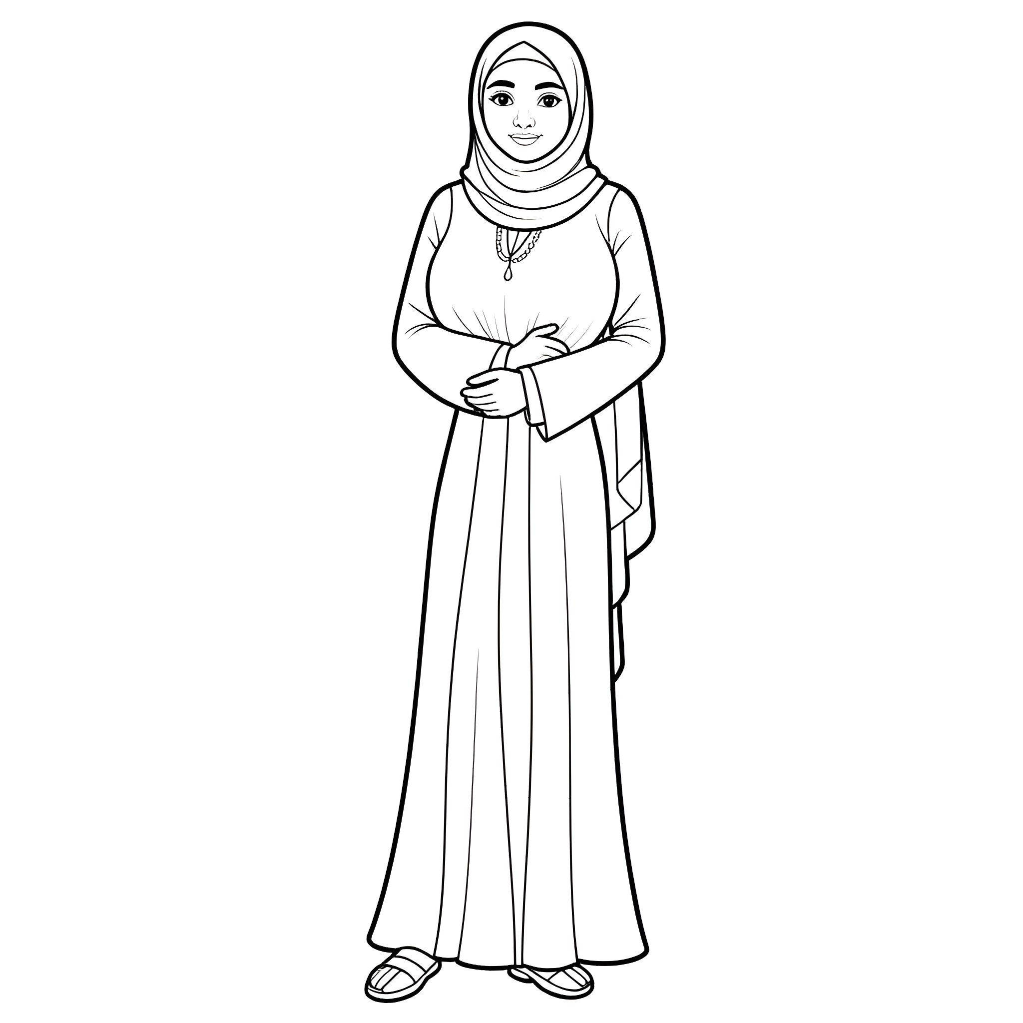 4 Best Muslim Woman Coloring Pages (Free Printable PDFs)