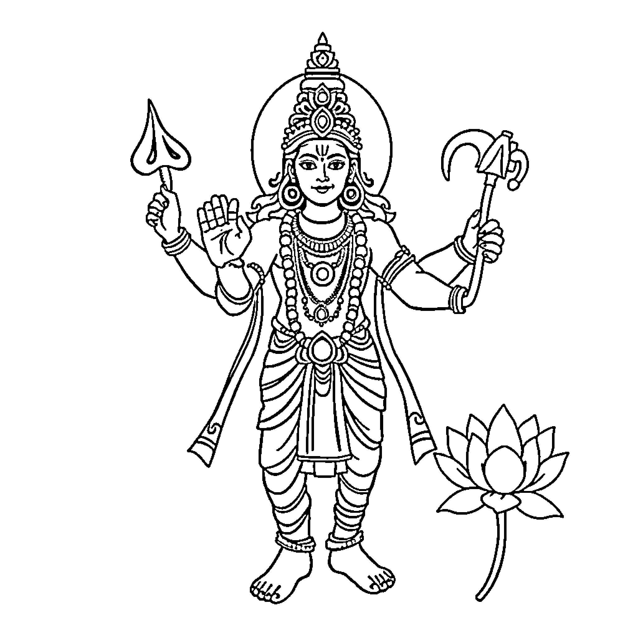 Best Vishnu Coloring Pages (Free Printable PDF)