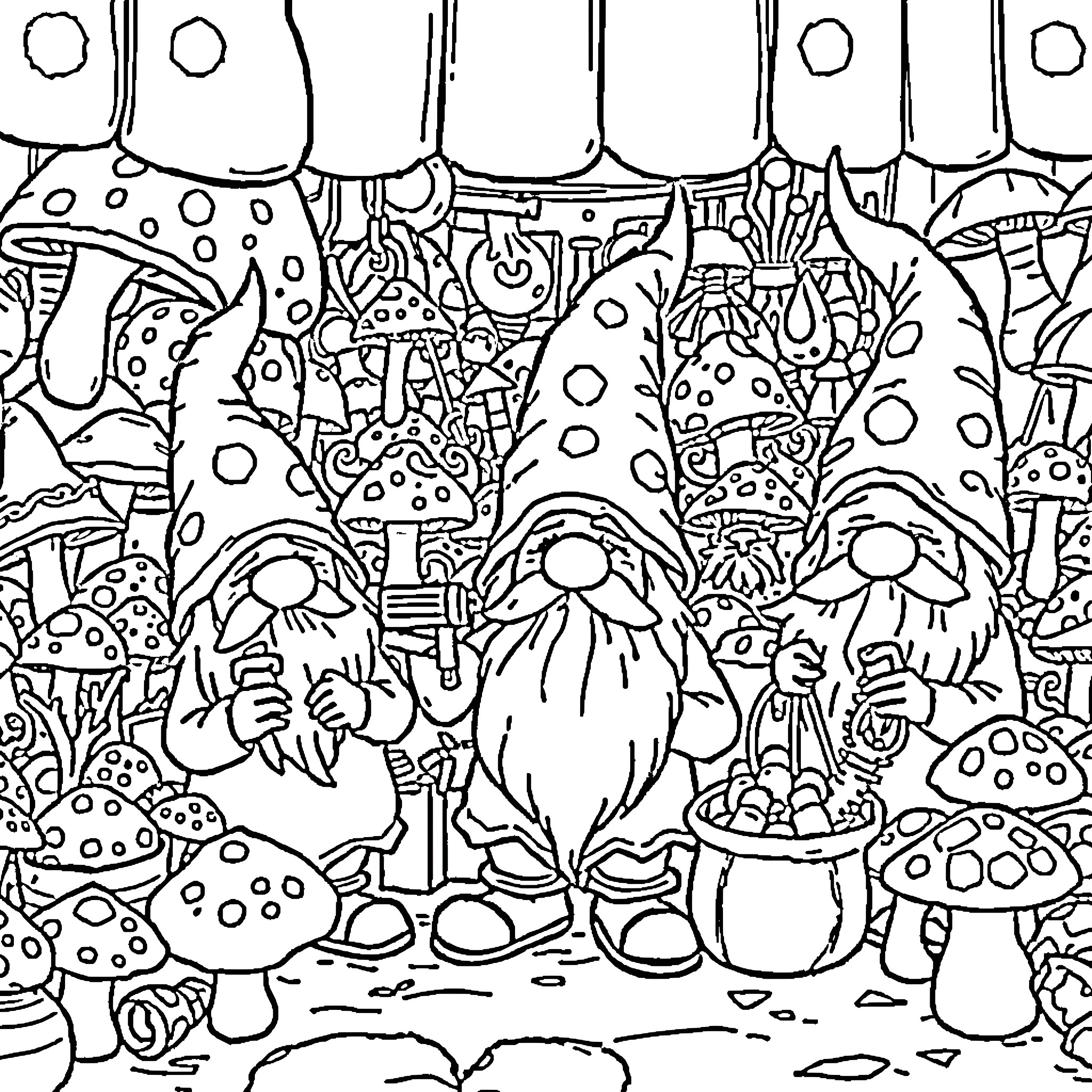 93 Best Gnome Coloring Pages (Free Printable PDFs)