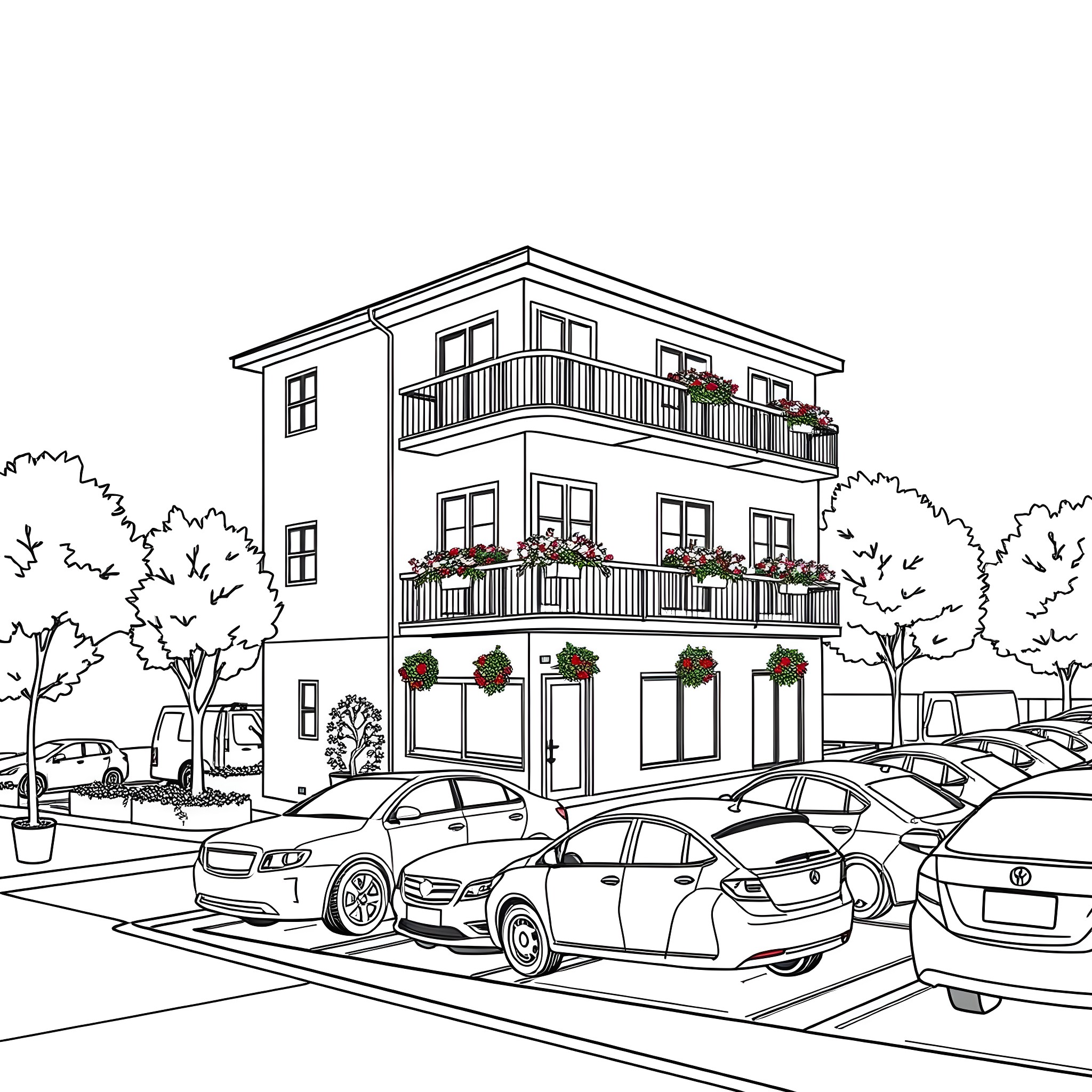 Best Apartment Coloring Pages (Free Printable PDF)