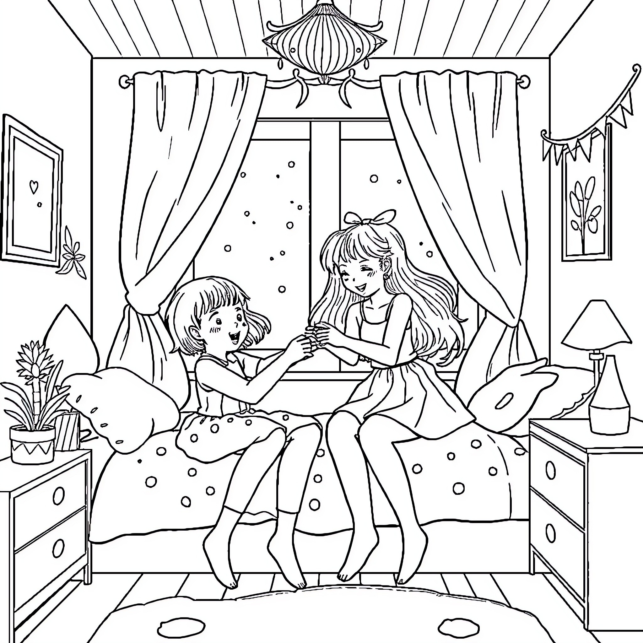 Best My Two Girls Coloring Pages (Free Printable PDF)