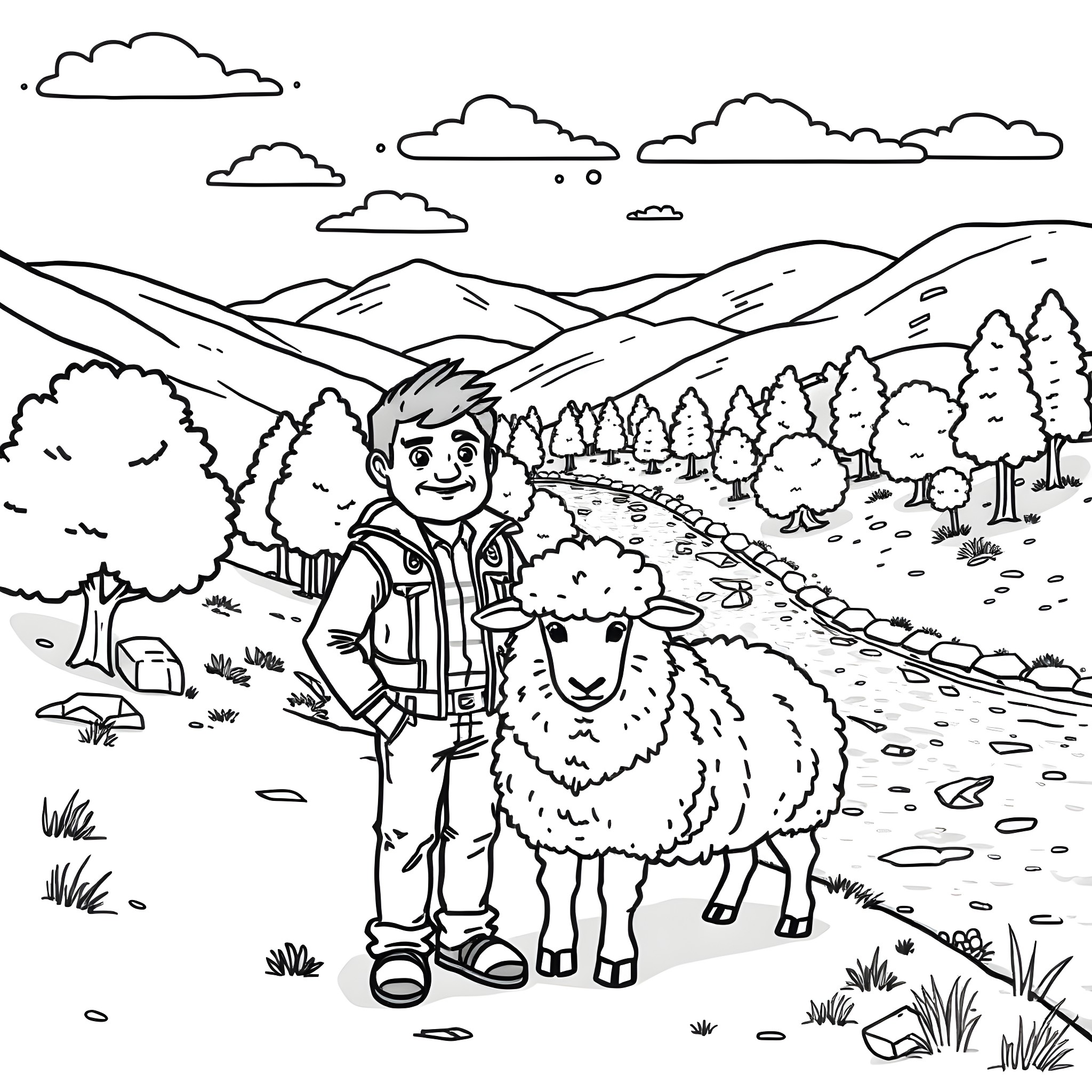 Best Sheep Coloring Pages (Free Printable PDF)
